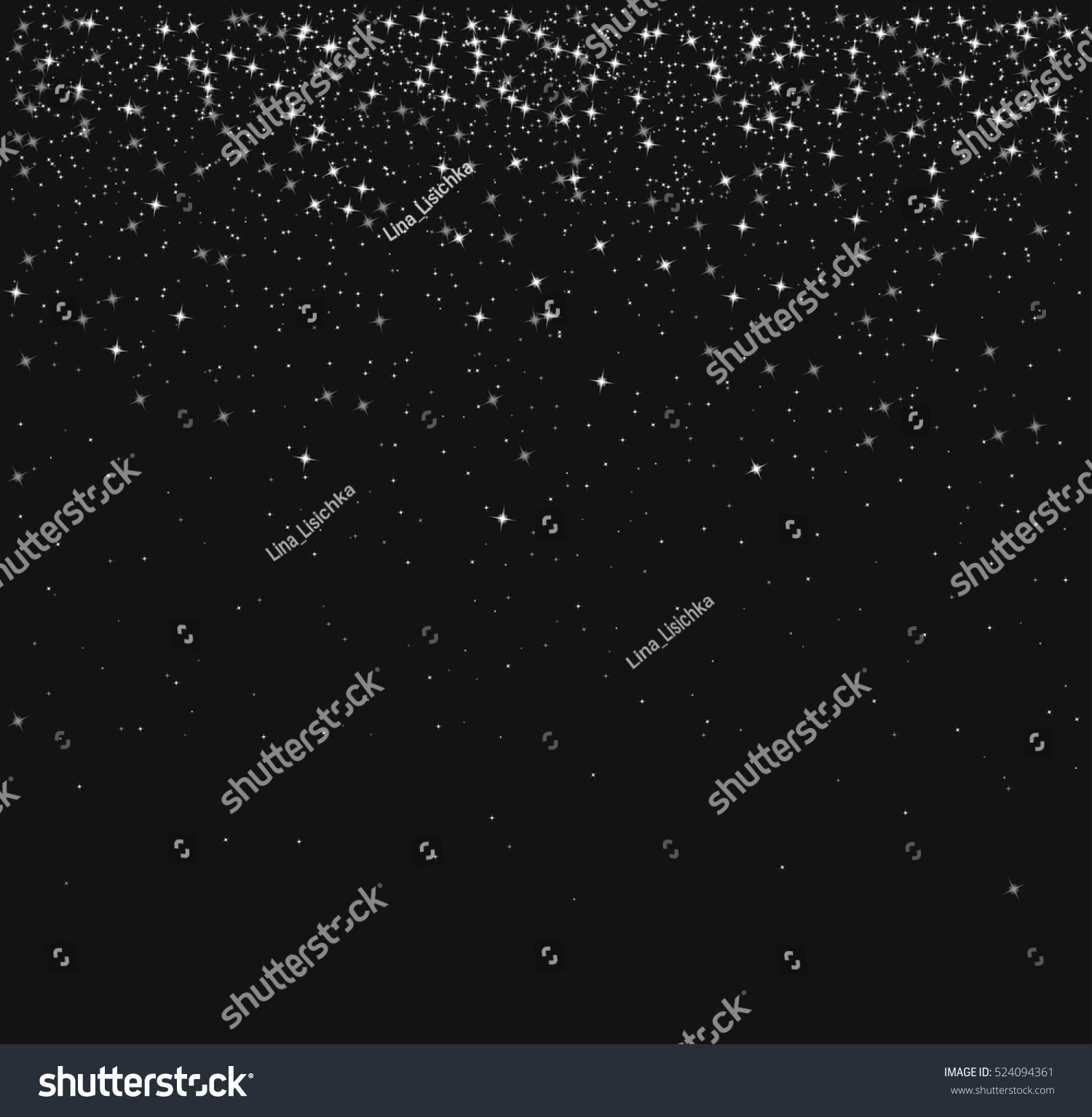 Night Sky Stars Vector: vector de stock (libre de regalías) 524094361 ...