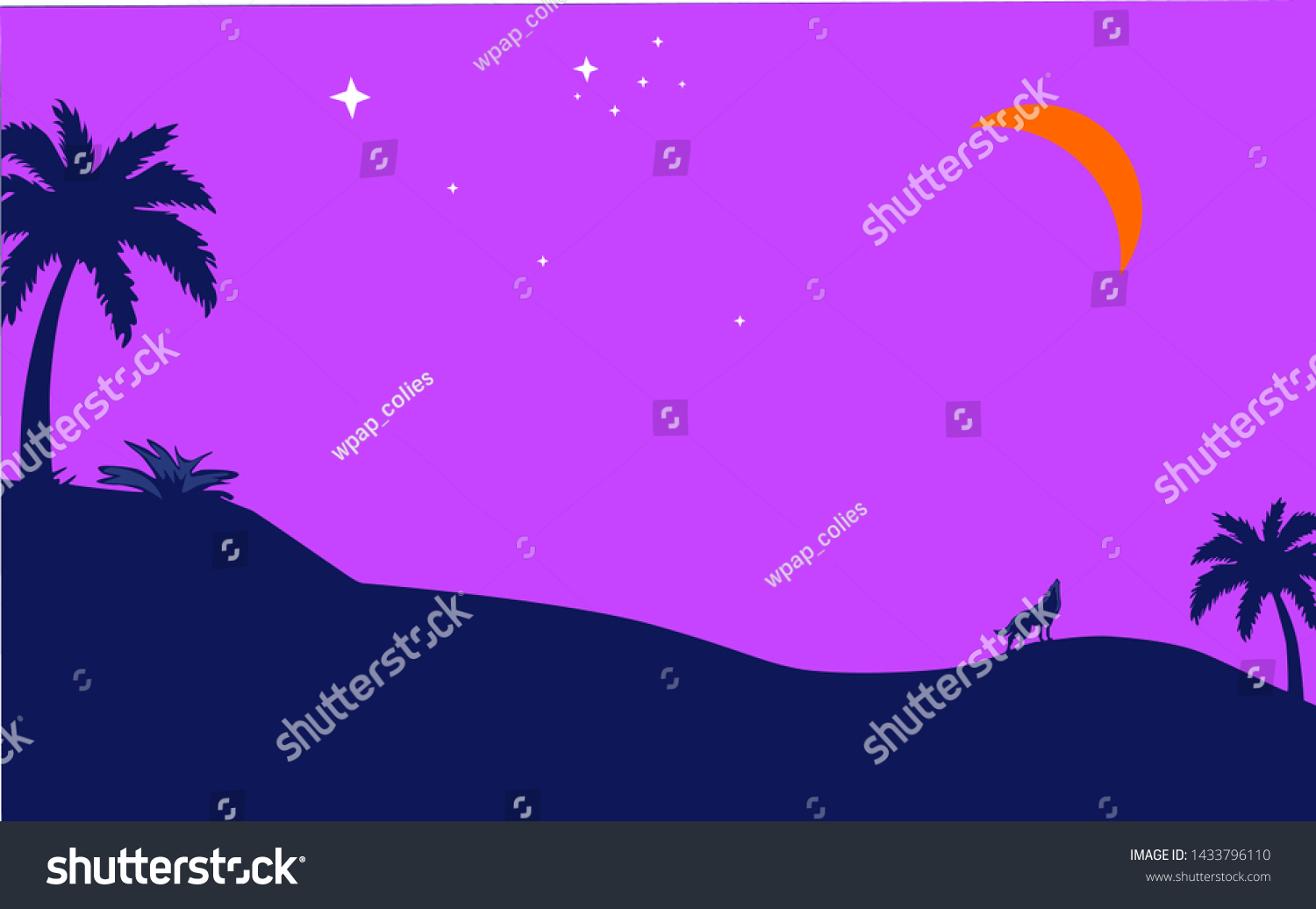 Night View Vector Drawing Illustration: เวกเตอร์สต็อก (ปลอดค่าลิขสิทธิ์ ...