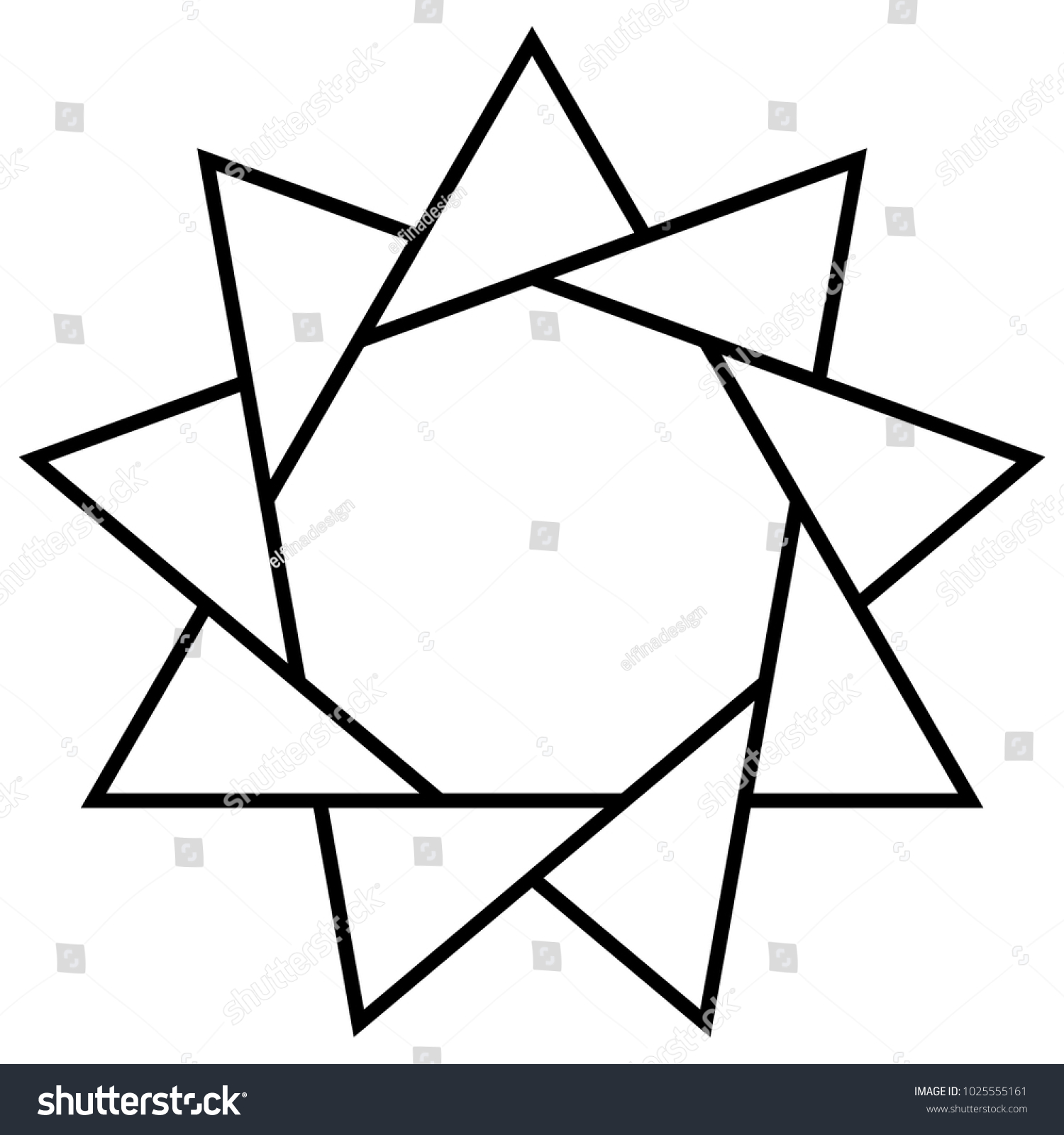 Ninepointed Star Logo Design Element Stock Vector (Royalty Free) 1025555161