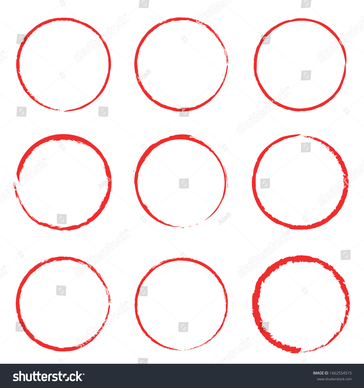 Nine Red Circle Set Collection: เวกเตอร์สต็อก (ปลอดค่าลิขสิทธิ์ ...