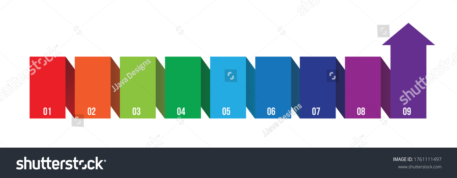 Nine Step Process Flow Infographic: เวกเตอร์สต็อก (ปลอดค่าลิขสิทธิ์ ...