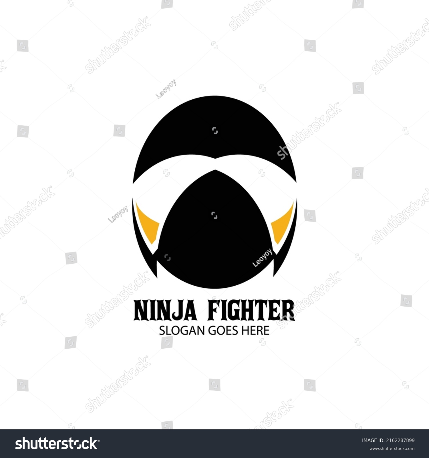 Ninja Fighter Logo Vector Inspiration Stock Vector (Royalty Free ...