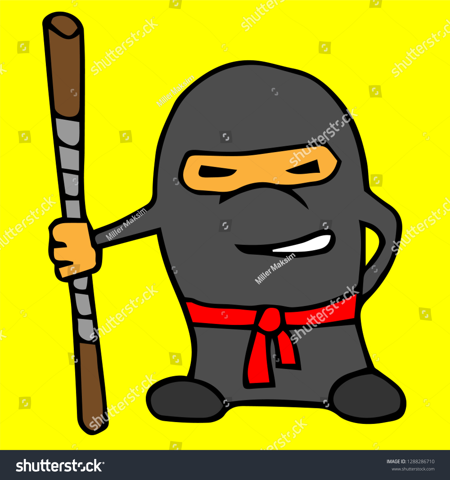 Ninja Karate Nunchuck Sword Vector Image Stock Vector (Royalty Free ...