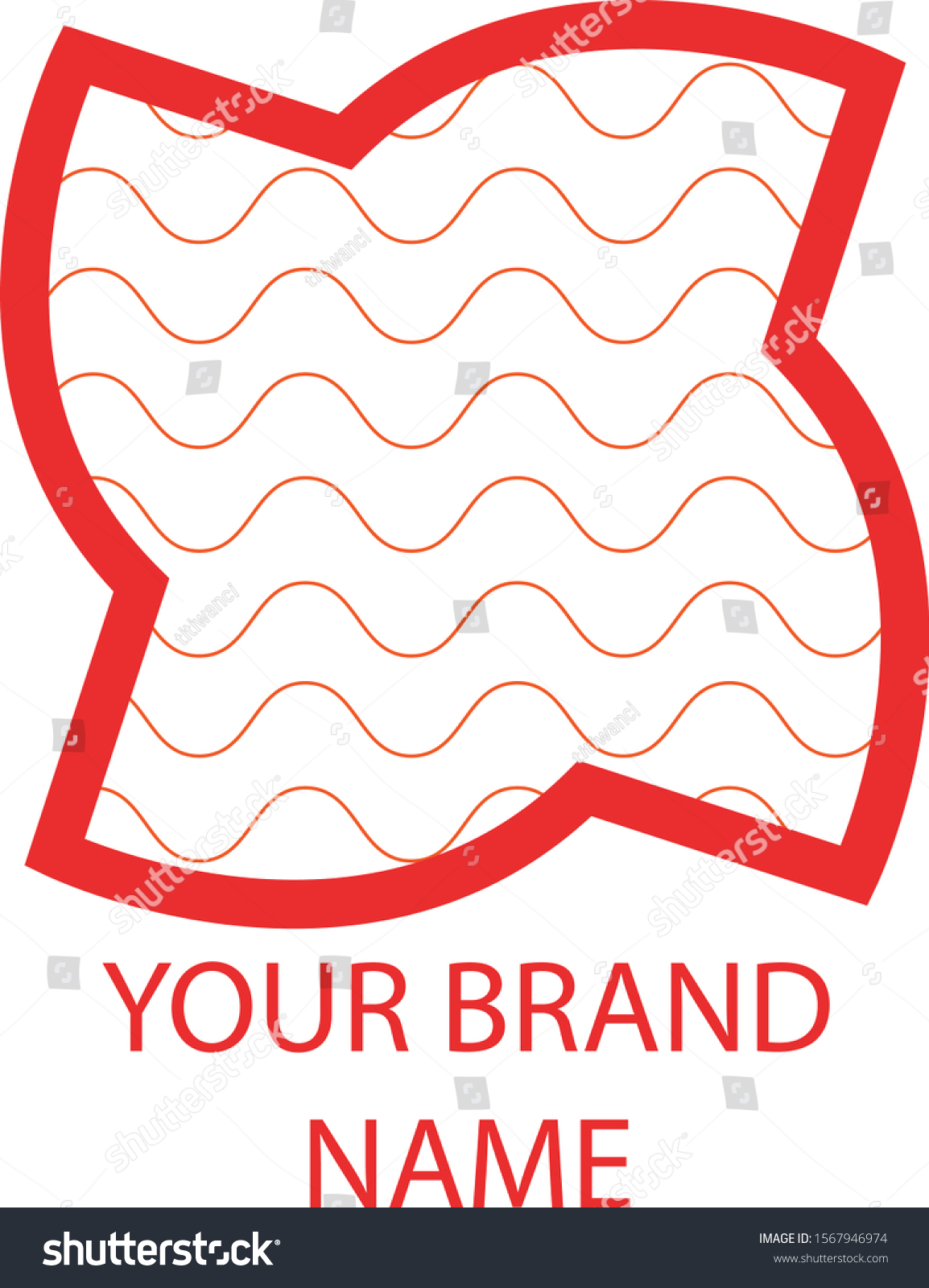 Ninja Star Wave Logo Vector Design Stock Vector (Royalty Free ...