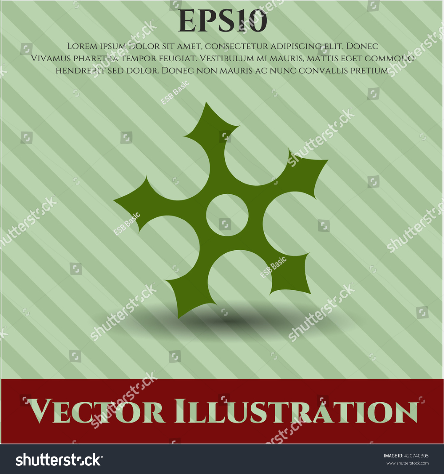Ninja Star Symbol Stock Vector (Royalty Free) 420740305