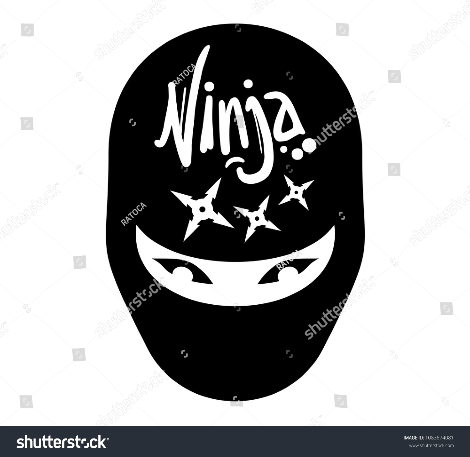 Ninja Symbol Design Stock Vector (Royalty Free) 1083674081 | Shutterstock