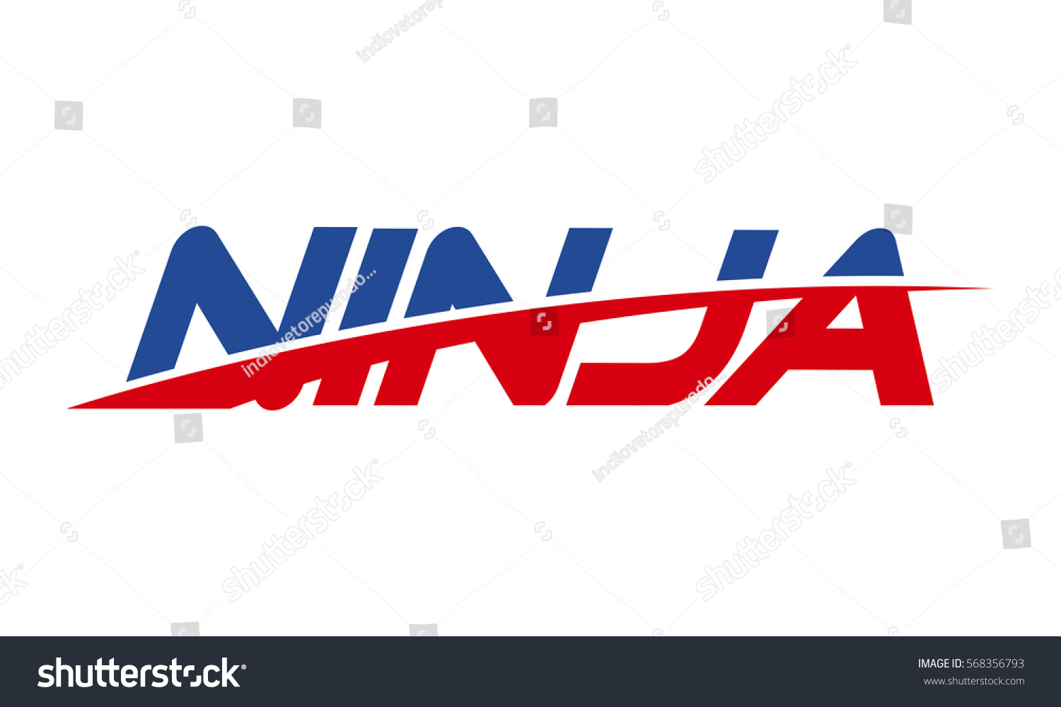 Ninja Text Letter Logo Stock Vector (Royalty Free) 568356793 | Shutterstock