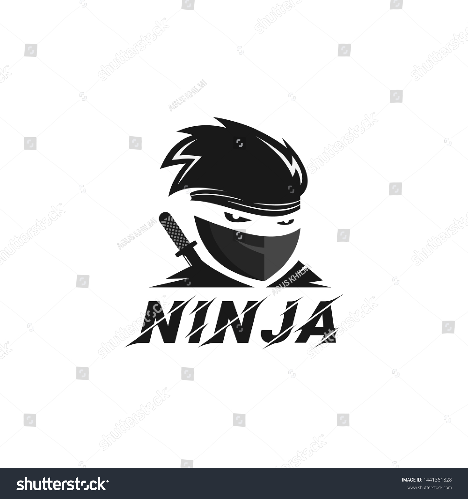 Ninja Warrior Mascot Logo Vector: เวกเตอร์สต็อก (ปลอดค่าลิขสิทธิ์ ...