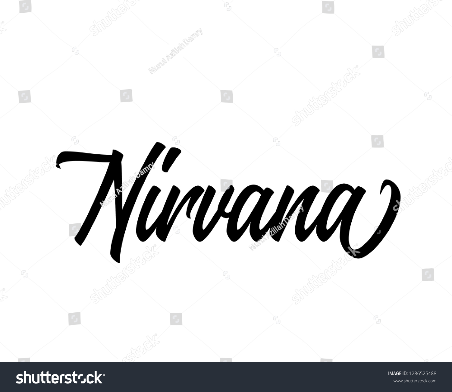 Nirvana Word Art Text Design Vector: vector de stock (libre de regalías ...