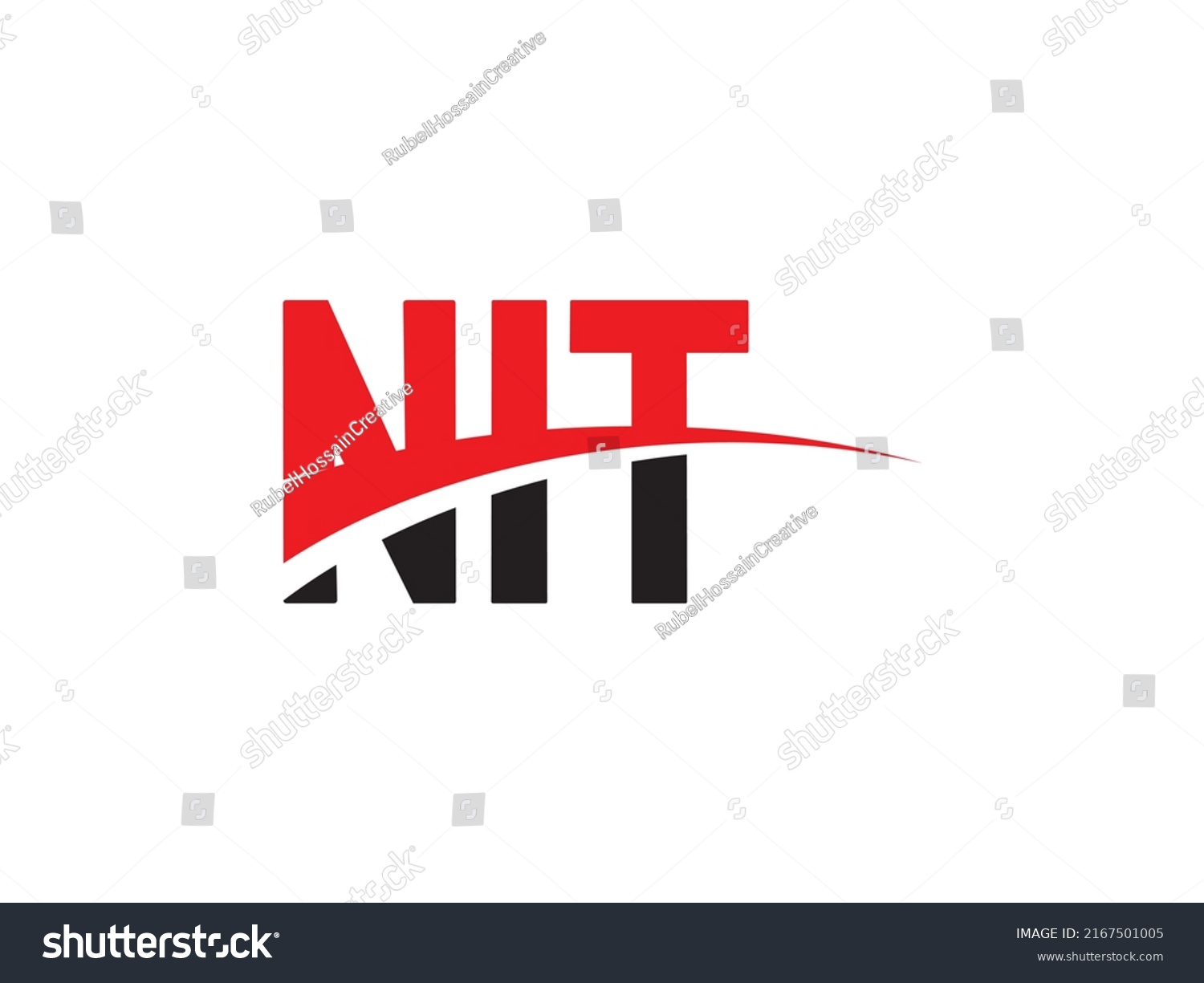 Nit Letter Initial Logo Design Vector Stock Vector (Royalty Free ...