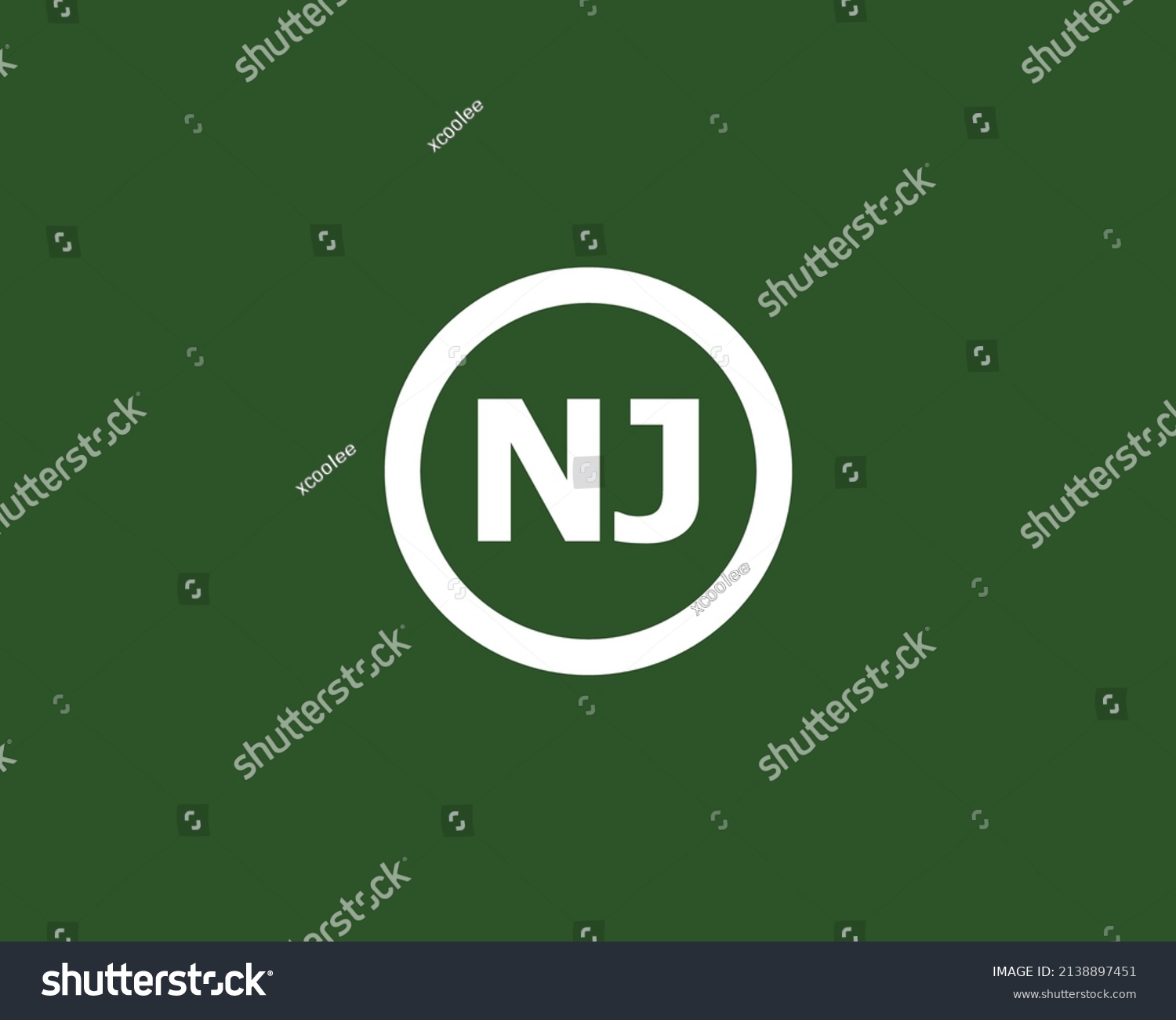Nj Jn Logo Design Vector Template Stock Vector (Royalty Free ...