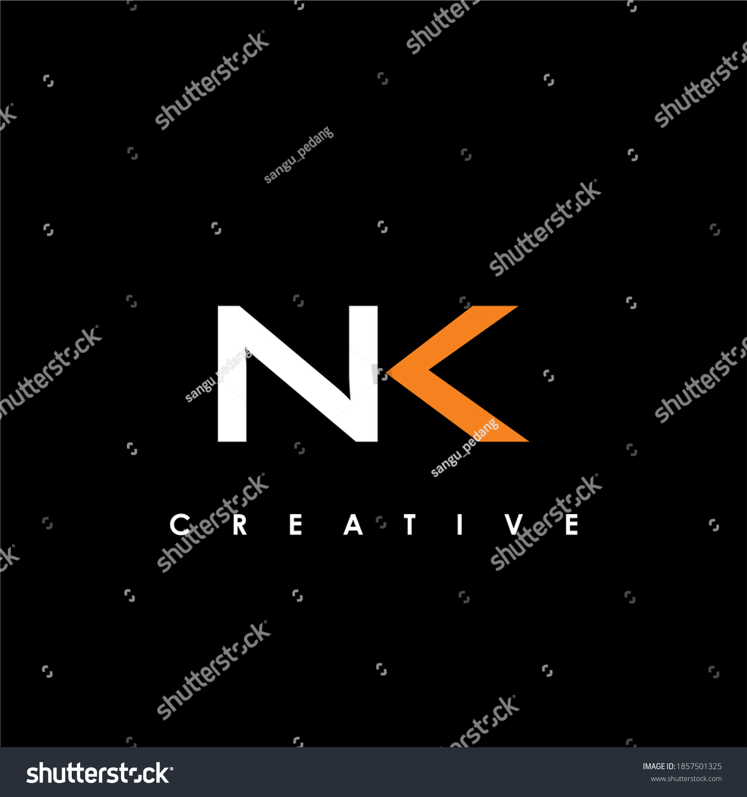 Nk Letter Initial Logo Design Template Stock Vector (Royalty Free ...