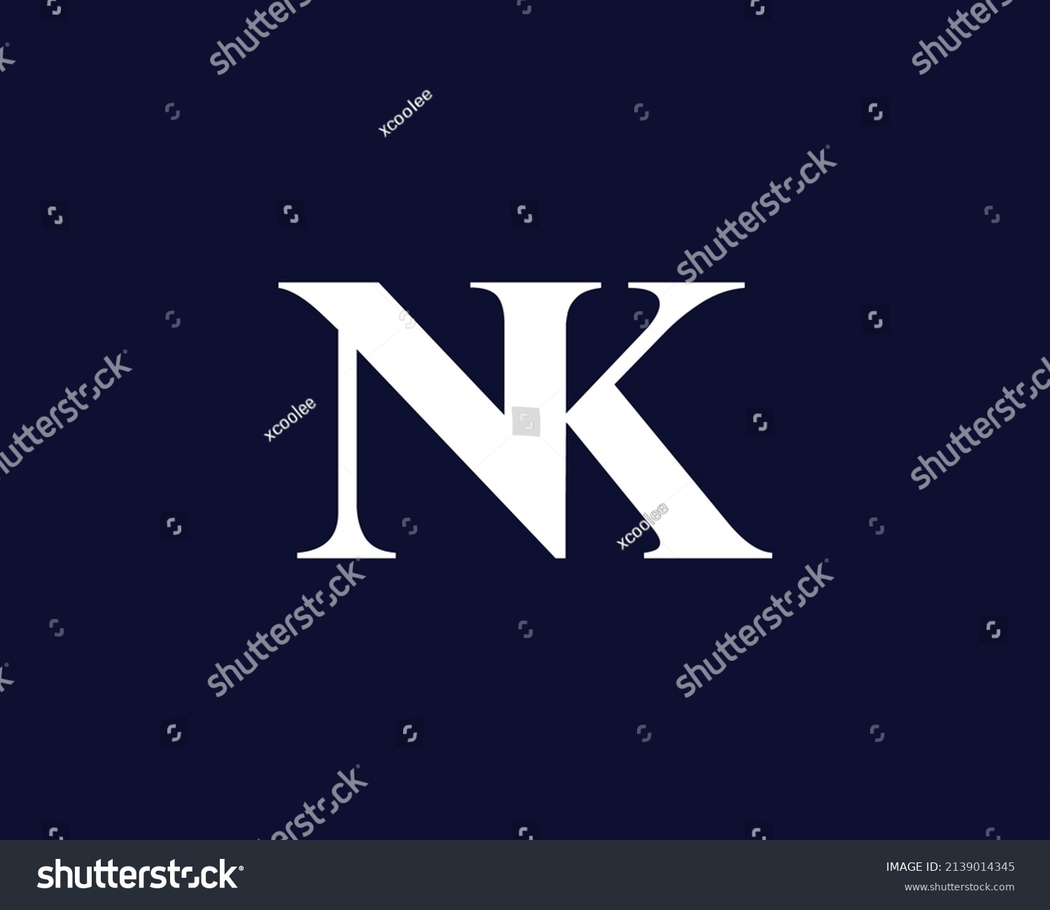 Nk Logo Design Vector Template Stock Vector (Royalty Free) 2139014345 ...