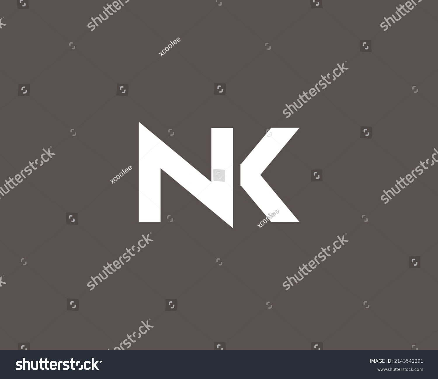 Nk Logo Design Vector Template Stock Vector (Royalty Free) 2143542291 ...