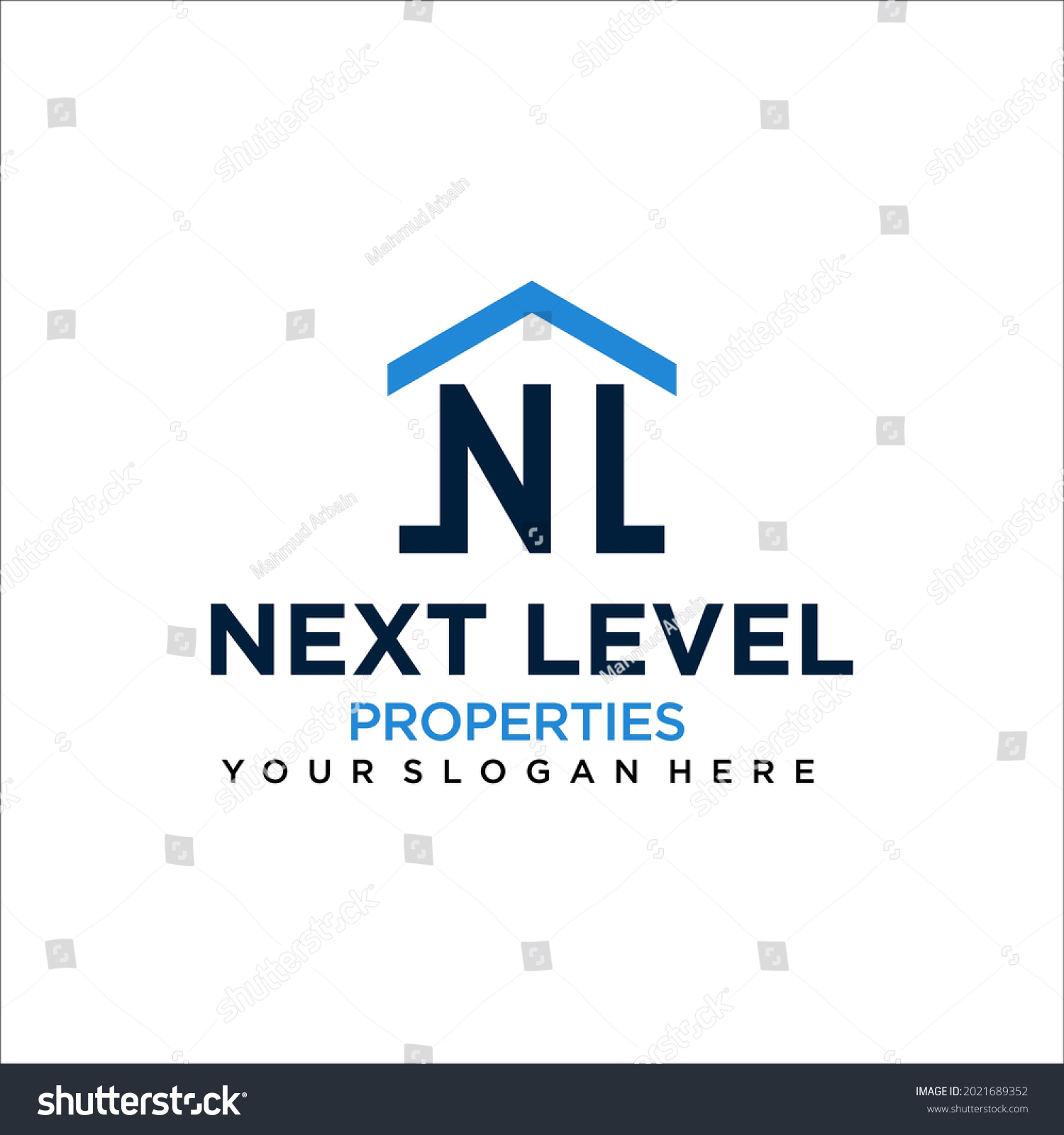 Nl Letter Property Logo Vector Stock Vector (Royalty Free) 2021689352 ...