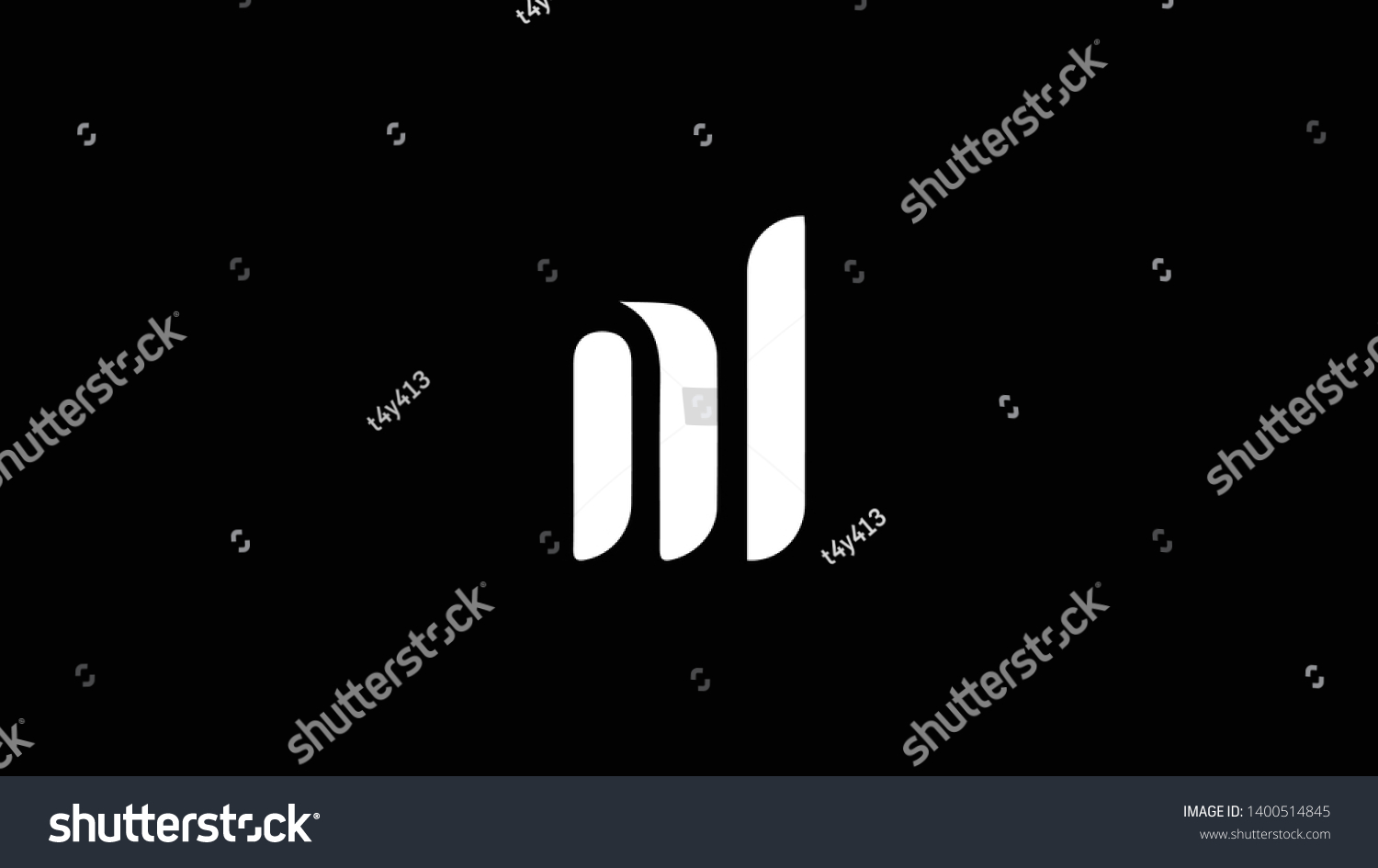 Nl Logo Design Template Vector Illustration Stock Vector (Royalty Free ...