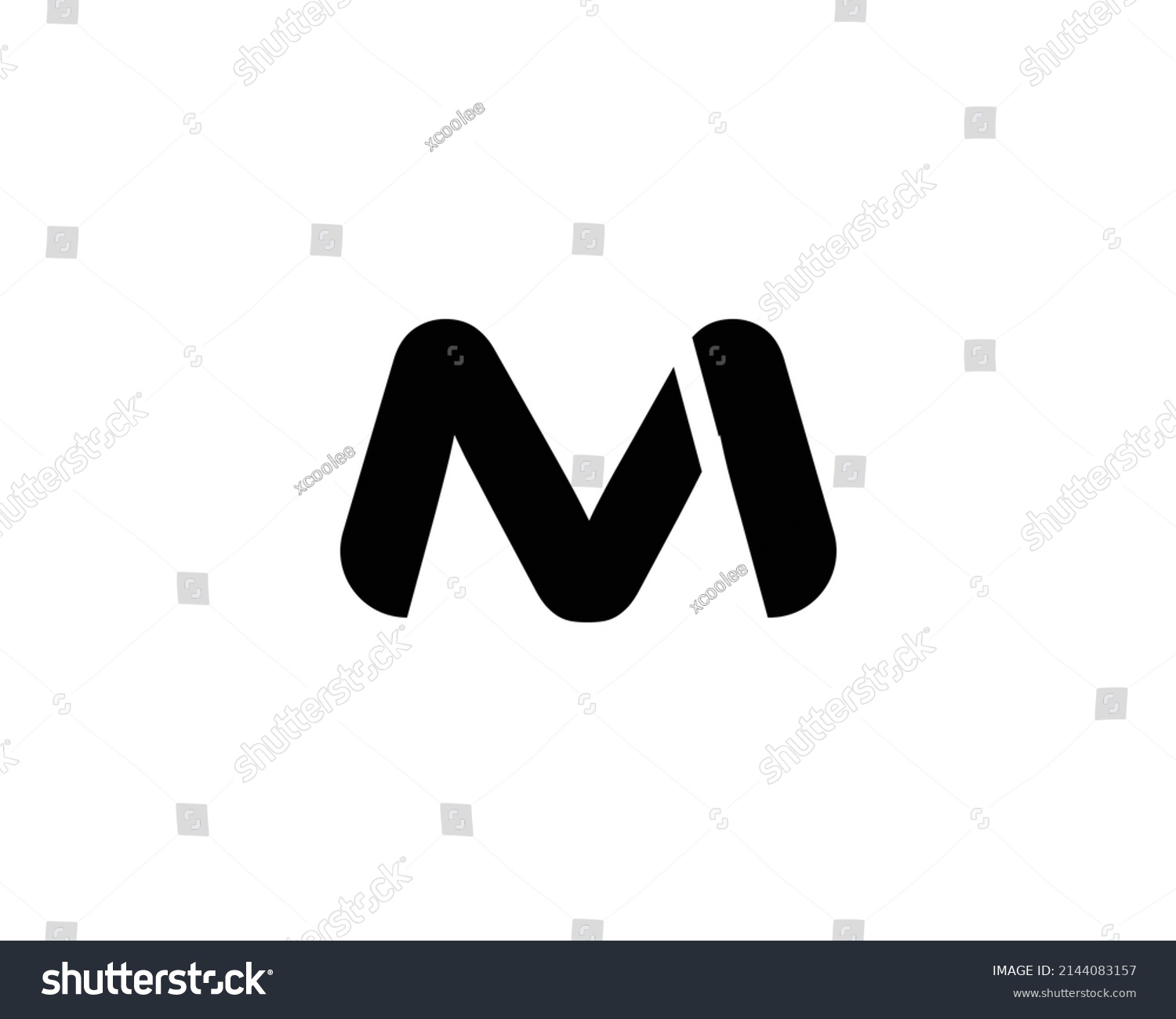 Nm Mn Logo Design Vector Template Stock Vector (Royalty Free ...
