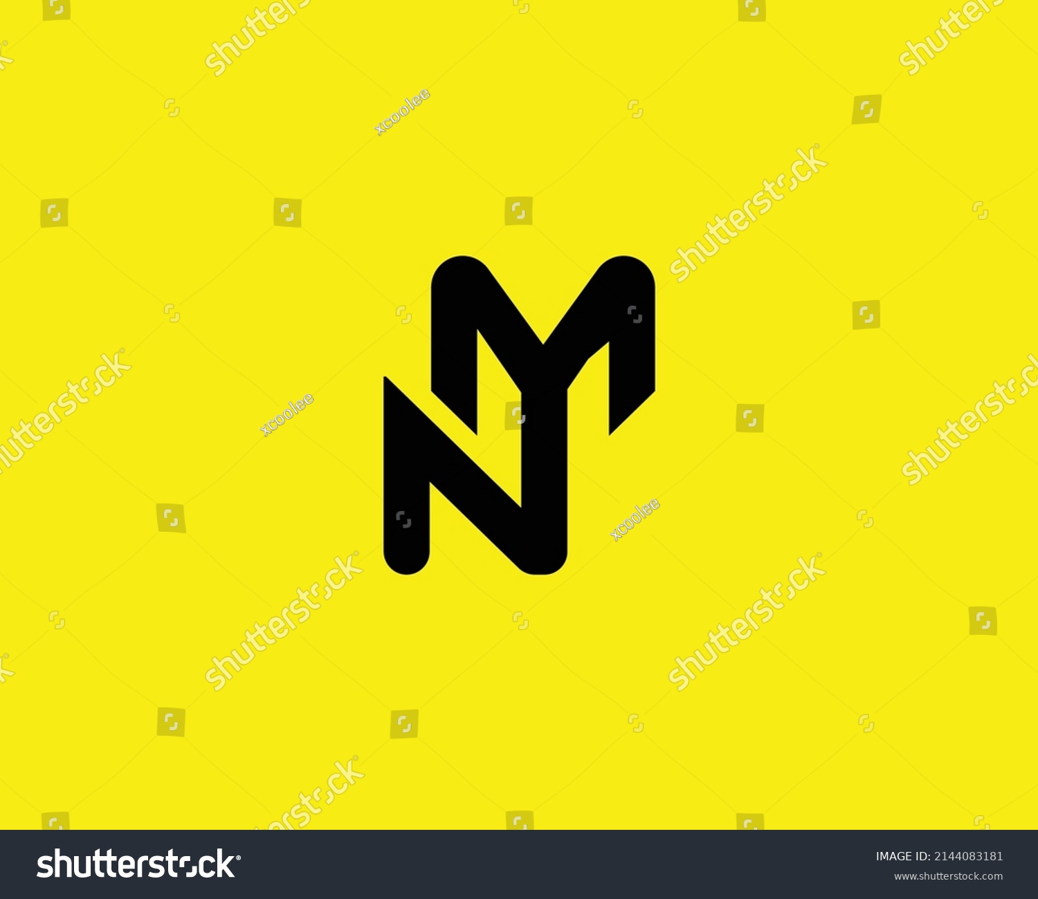 Nm Mn Logo Design Vector Template Stock Vector (Royalty Free ...