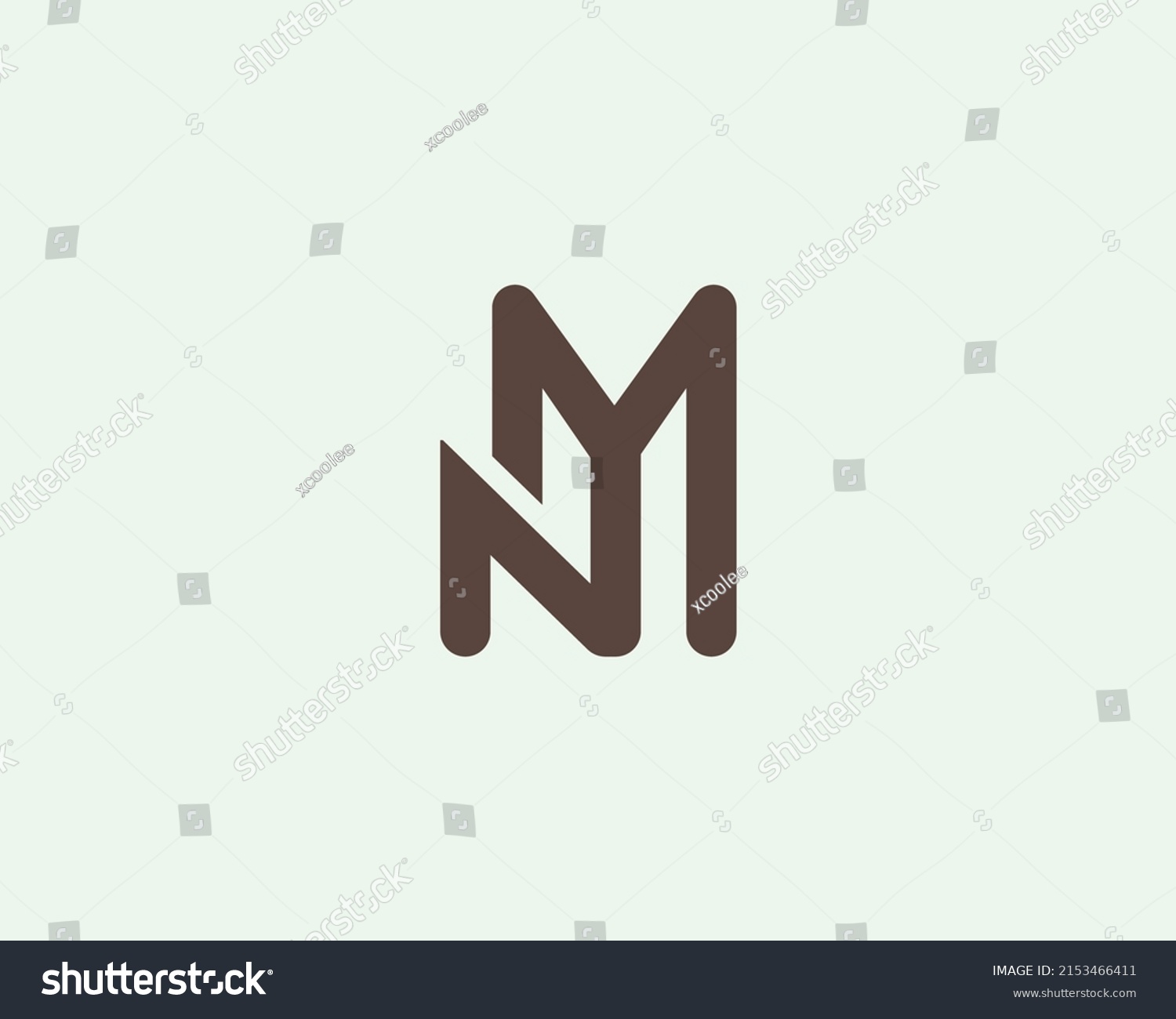 Nm Mn Logo Design Vector Template Stock Vector (Royalty Free ...