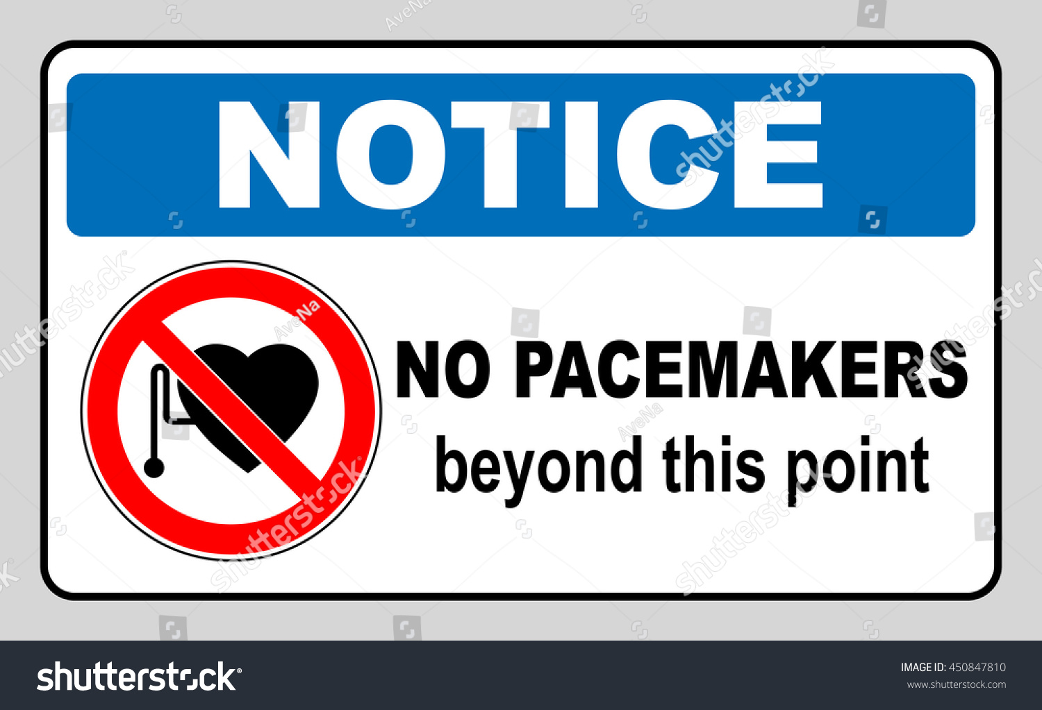 No Access Cardiac Pacemaker Sign : image vectorielle de stock (libre de ...