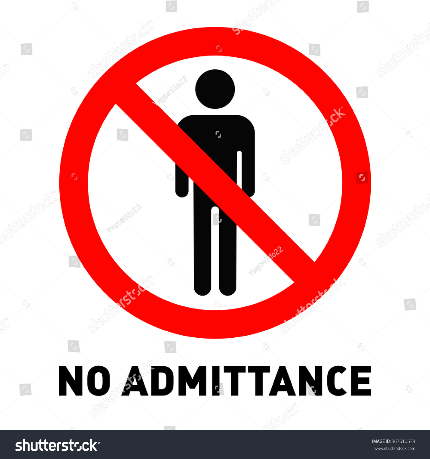 No Admittance Stock Vector (Royalty Free) 367610639 | Shutterstock