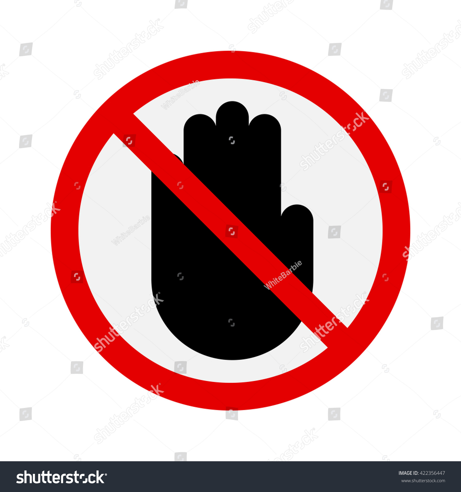No Admittance Vector Icon Stock Vector (Royalty Free) 422356447