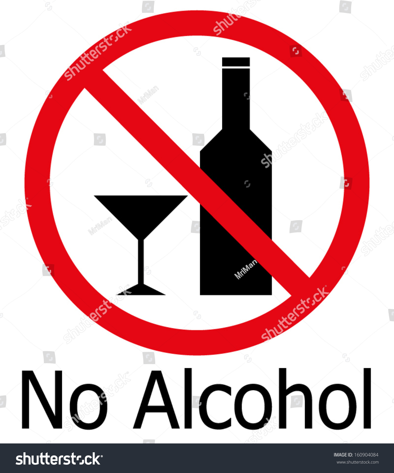 No Alcohol Sign Stock Vector (Royalty Free) 160904084 - Shutterstock