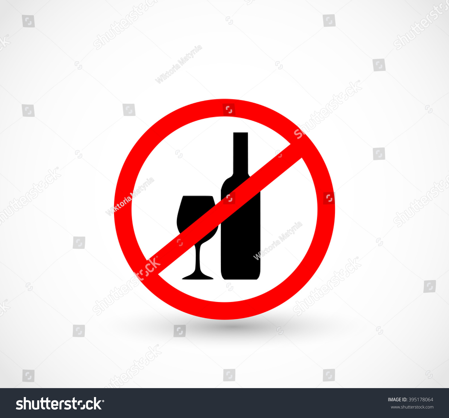 No Alcohol Sign Vector 库存矢量图（免版税）395178064 | Shutterstock