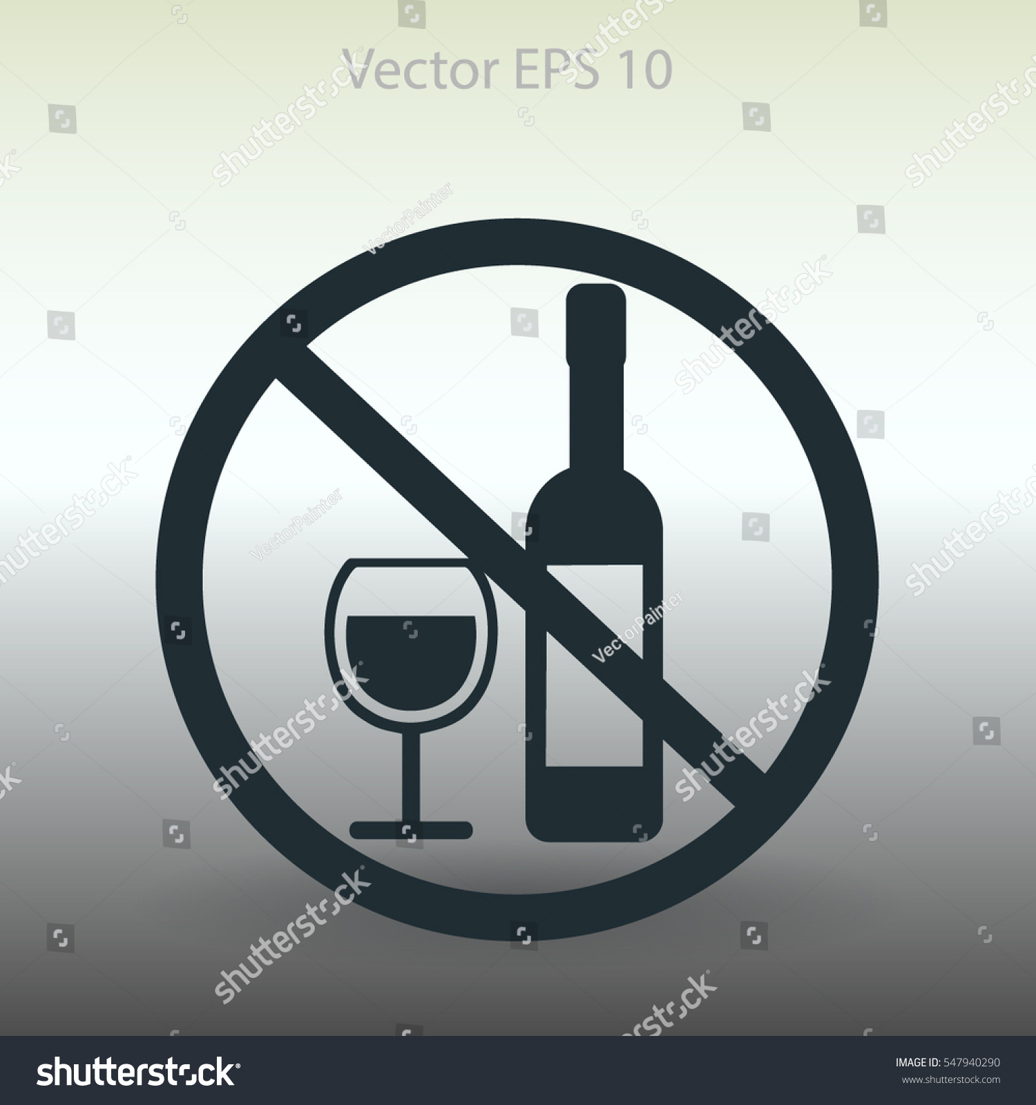No Alcohol Vector Icon 库存矢量图（免版税）547940290 | Shutterstock