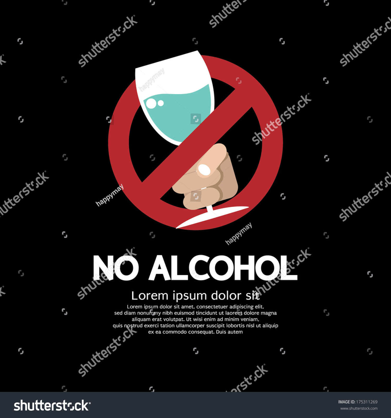 No Alcohol Vector Illustration Stock Vector (Royalty Free) 175311269 ...
