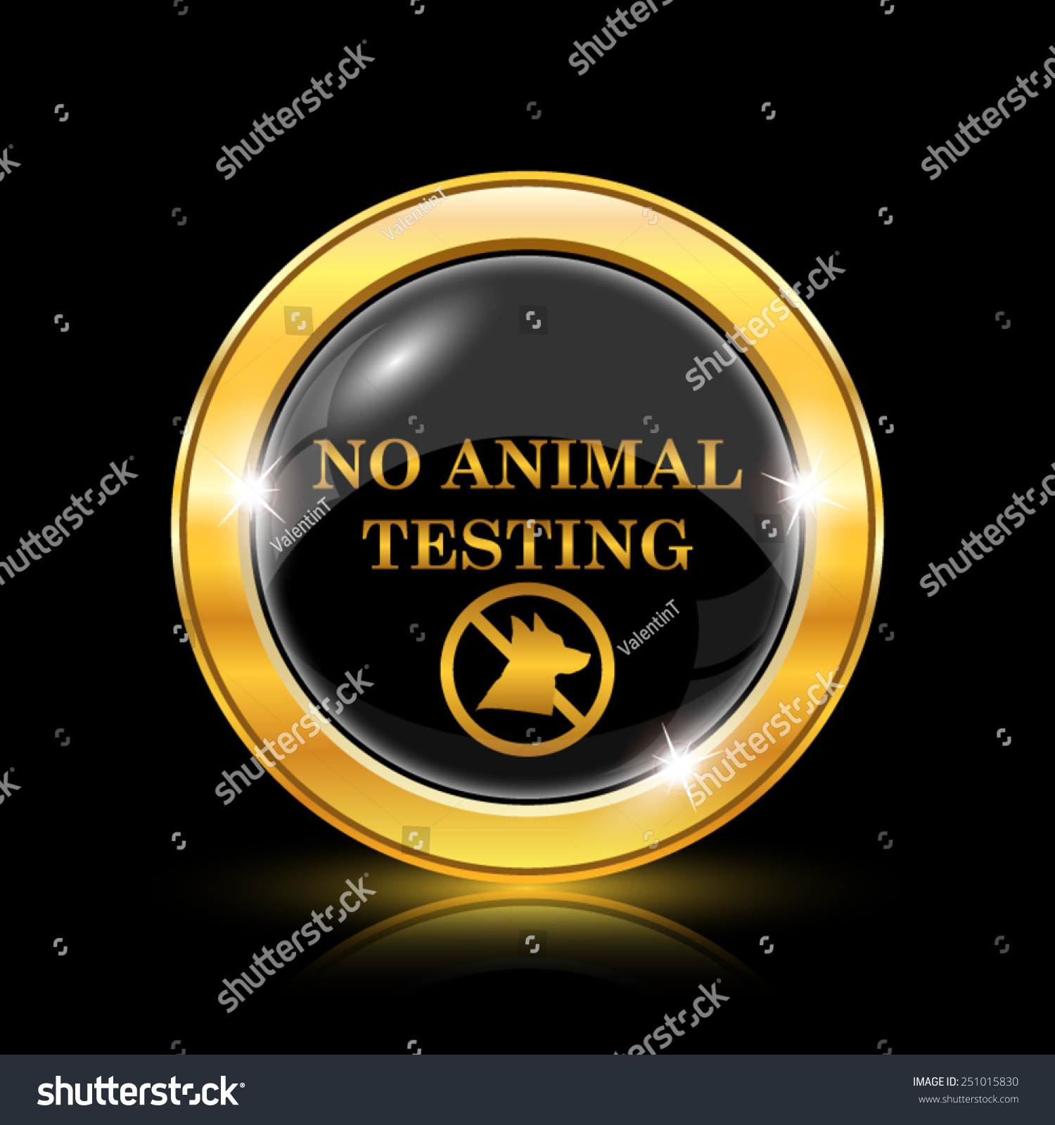No Animal Testing Icon Internet Button Stock Vector (Royalty Free ...