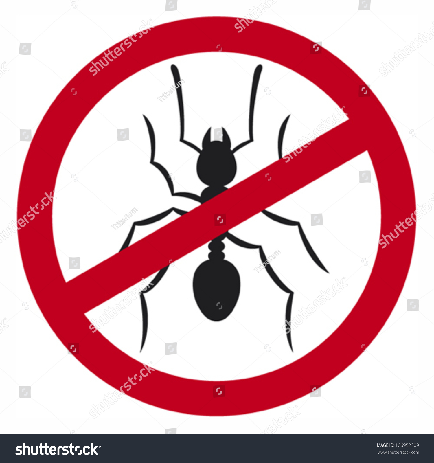 No Ants Sign Stock Vector (Royalty Free) 106952309 | Shutterstock