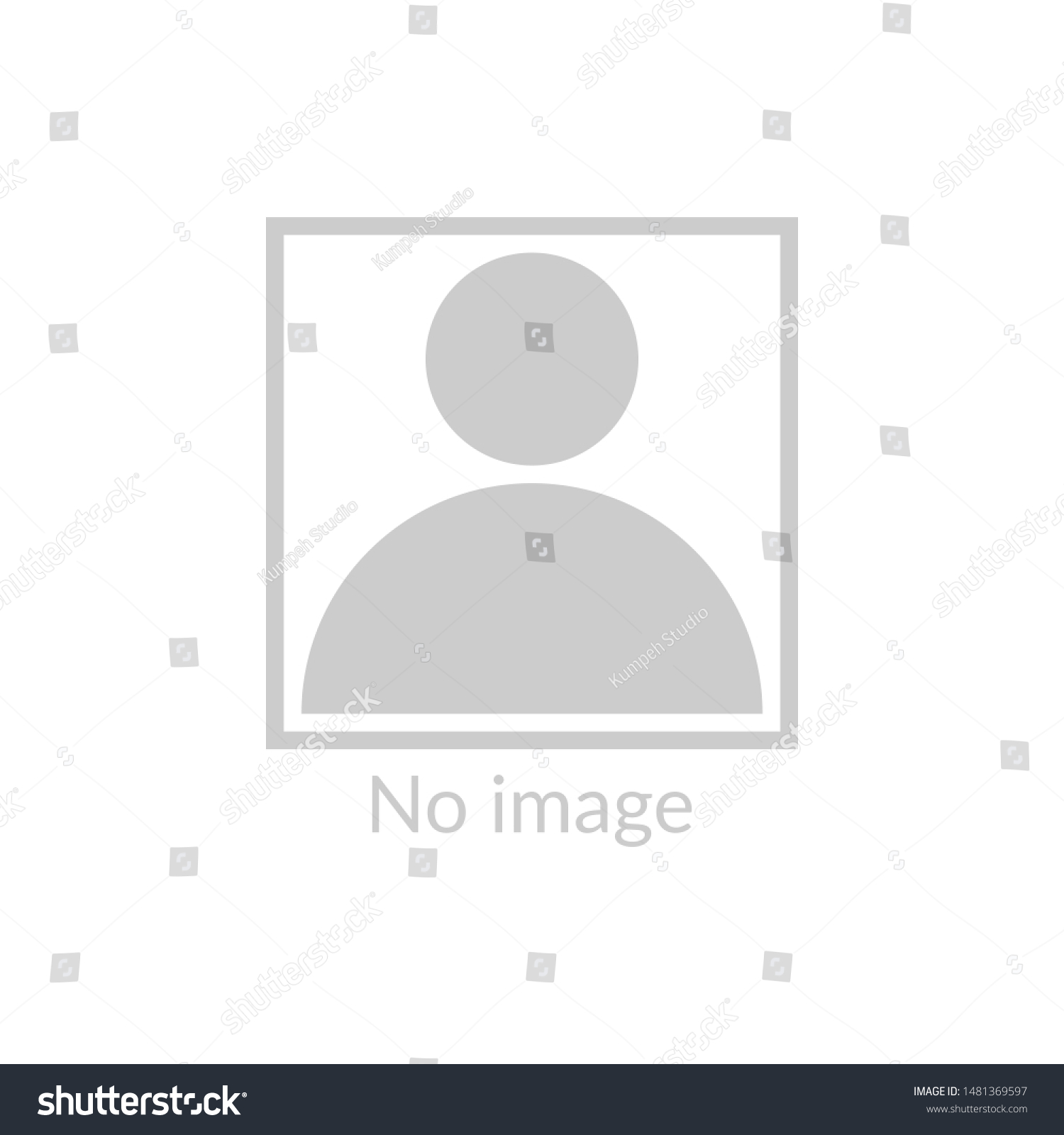 No Avatar Vector Isolated On White: vector de stock (libre de regalías ...