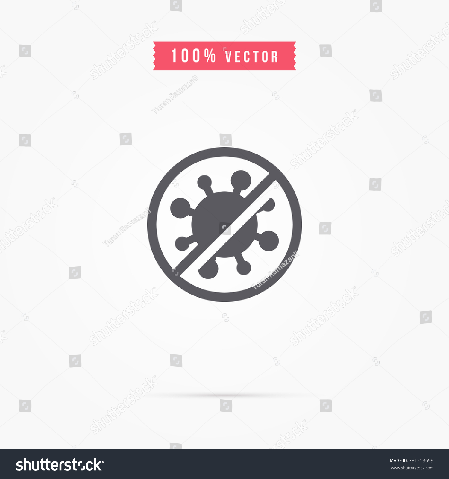 No Bacteria Icon Stock Vector (Royalty Free) 781213699