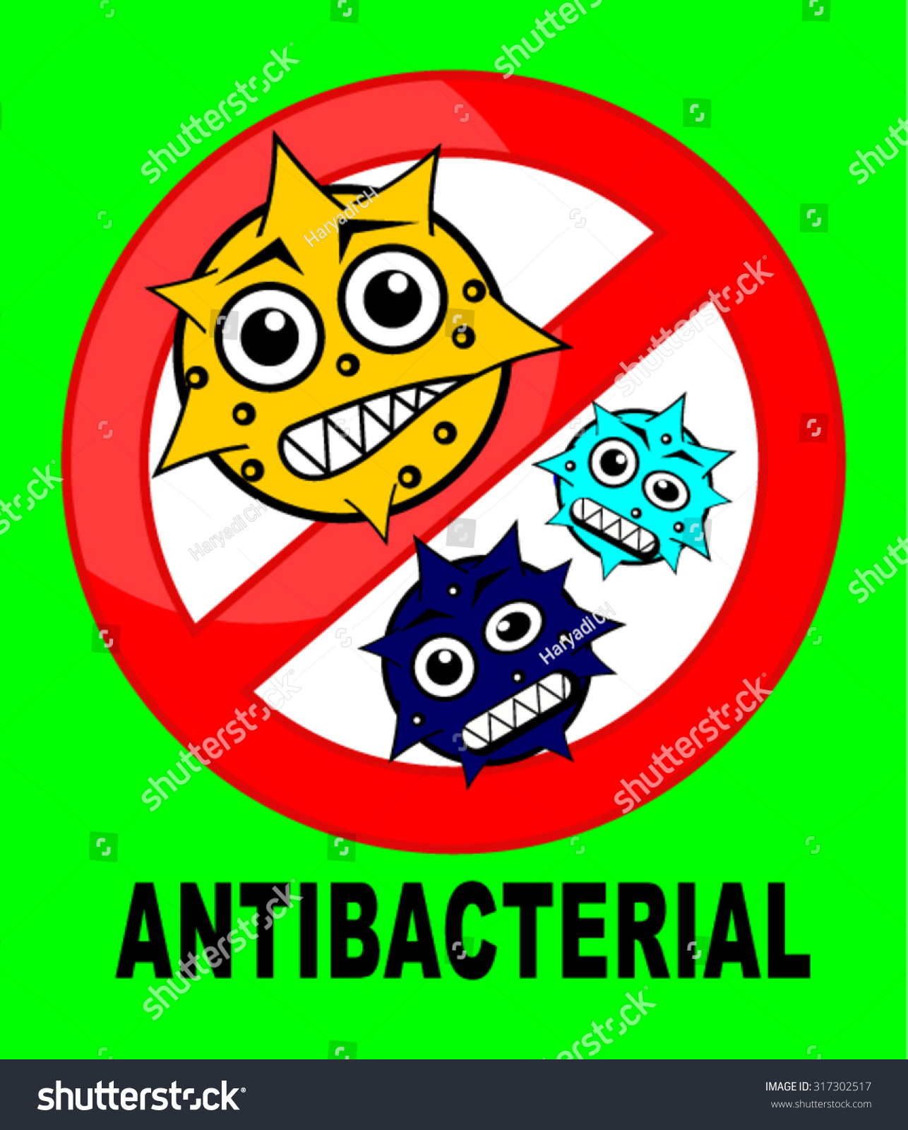 No Bacteria Sign Stock Vector (Royalty Free) 317302517 | Shutterstock
