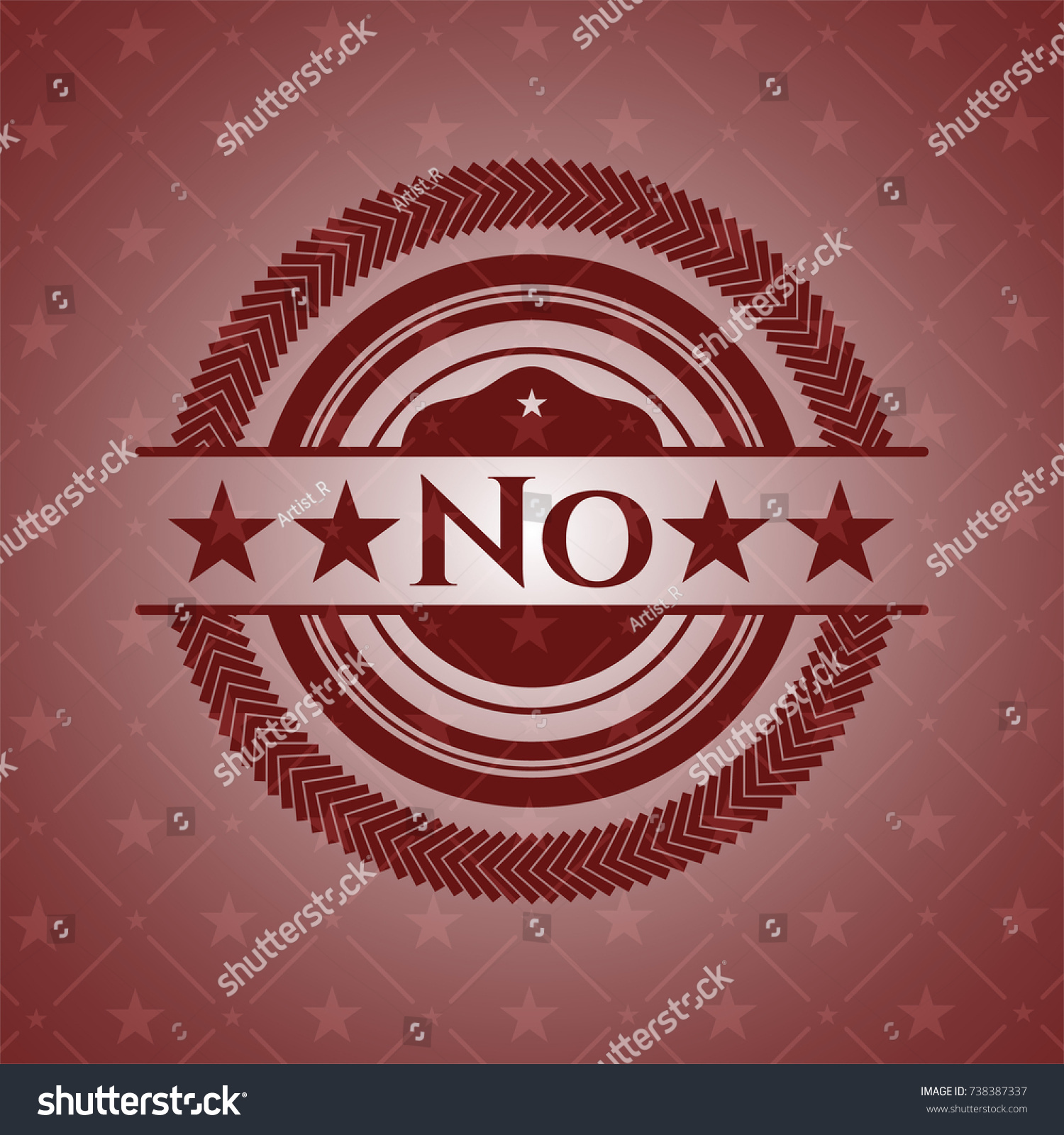 No Badge Red Background Stock Vector (Royalty Free) 738387337 ...