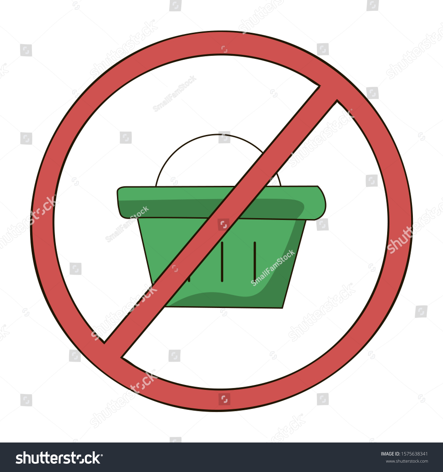 No Basket Allowed Icon Ecommerce Shopping Stock Vector (Royalty Free ...