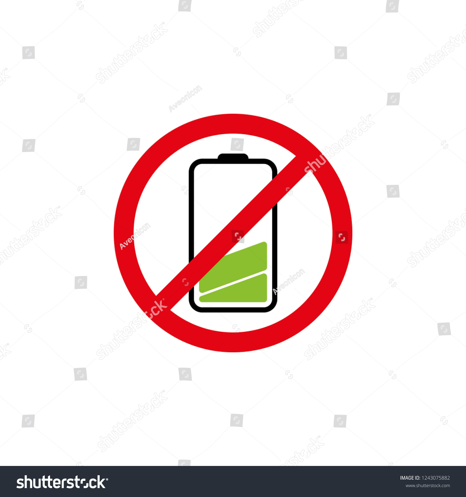 No Battery Icon Vector On White: เวกเตอร์สต็อก (ปลอดค่าลิขสิทธิ์ ...