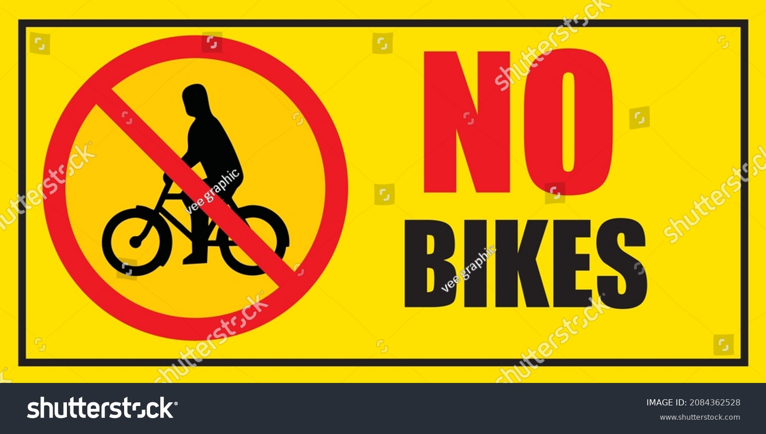 No Bicycle Sign Vector Design Stock Vector (Royalty Free) 2084362528 ...