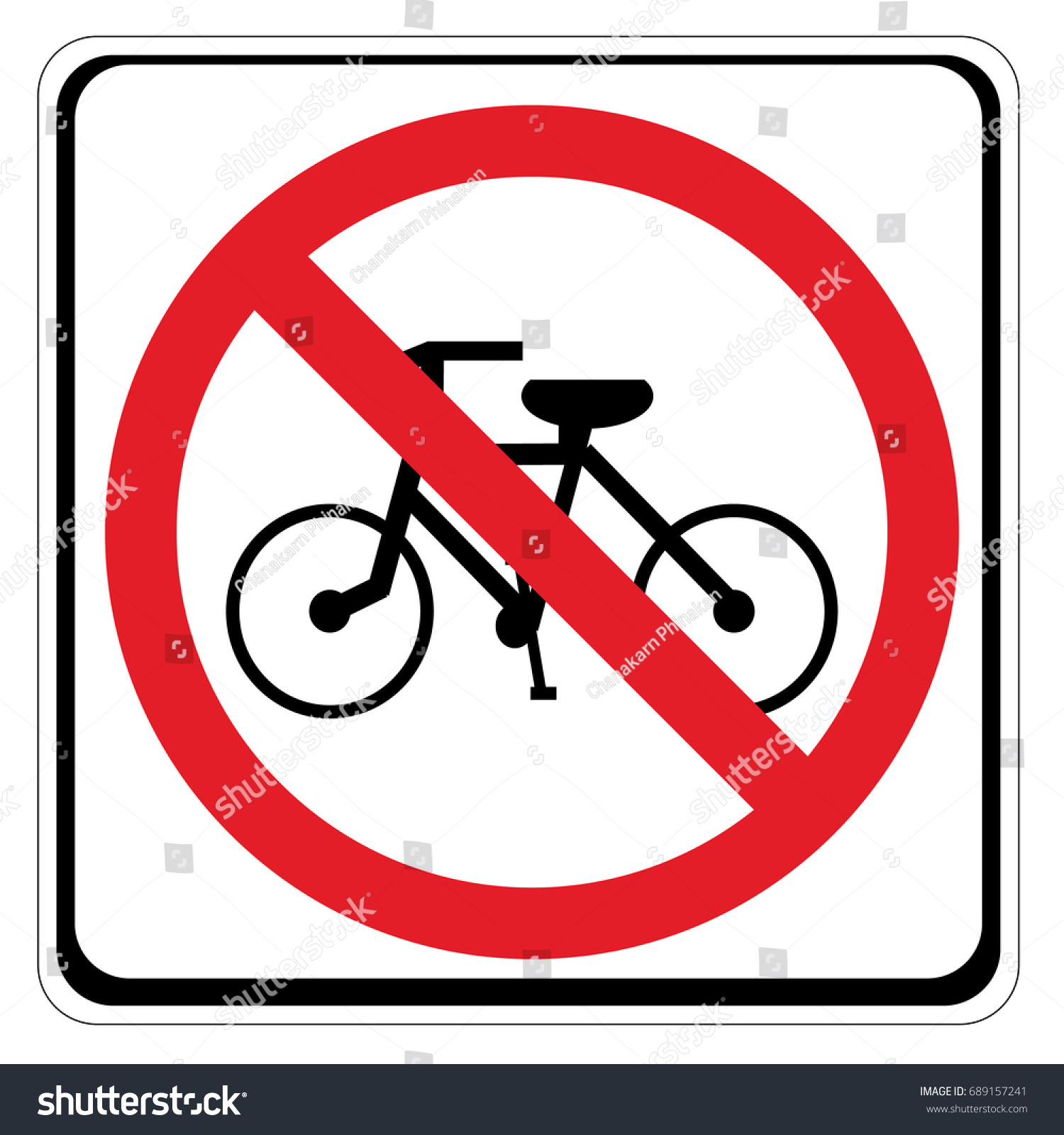 No Bikes Allowed Sign Stock Vector (Royalty Free) 689157241