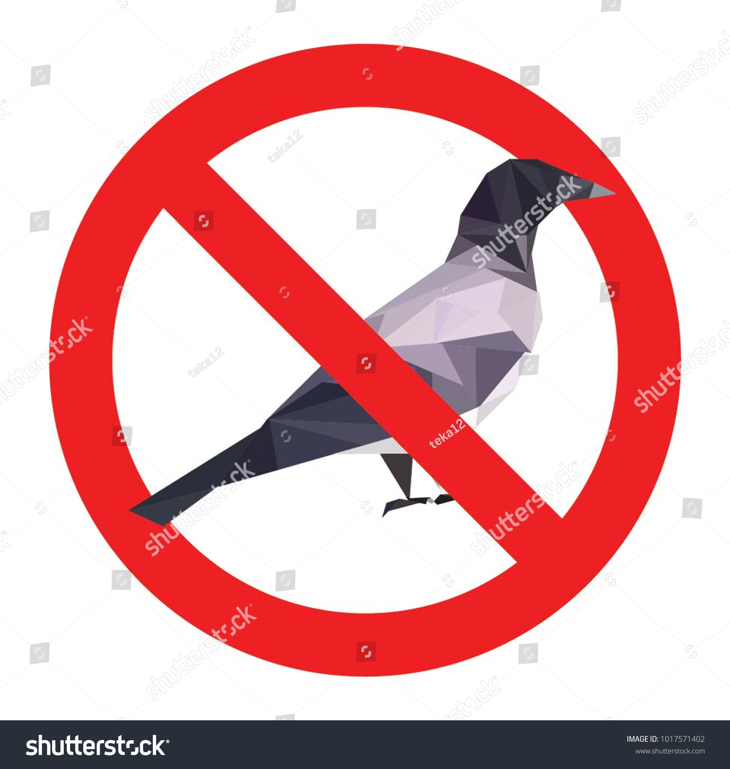 No Birds Forbidden Bird Vector Stock Vector (Royalty Free) 1017571402