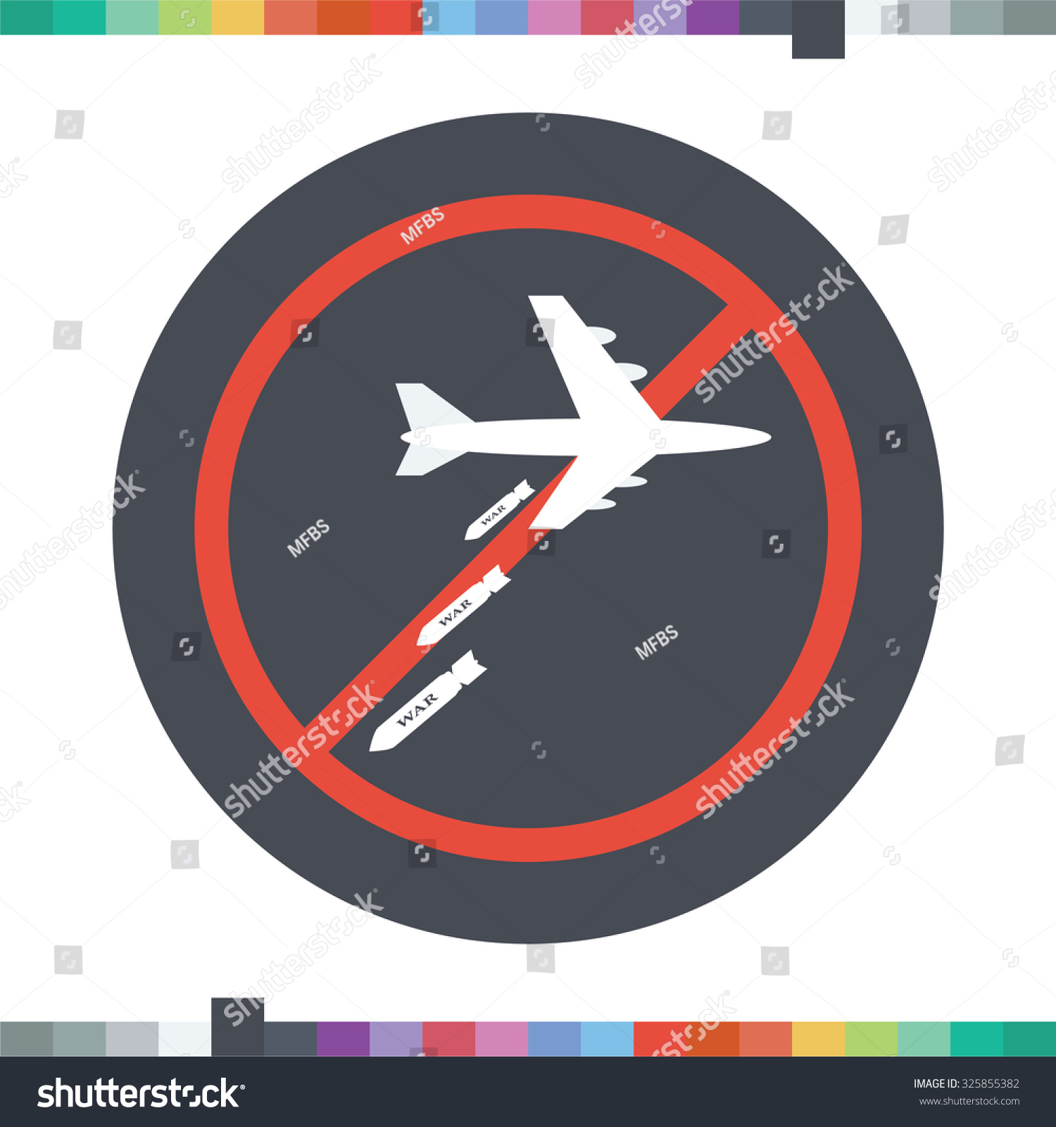 No Bombing Icon Stock Vector (Royalty Free) 325855382 | Shutterstock