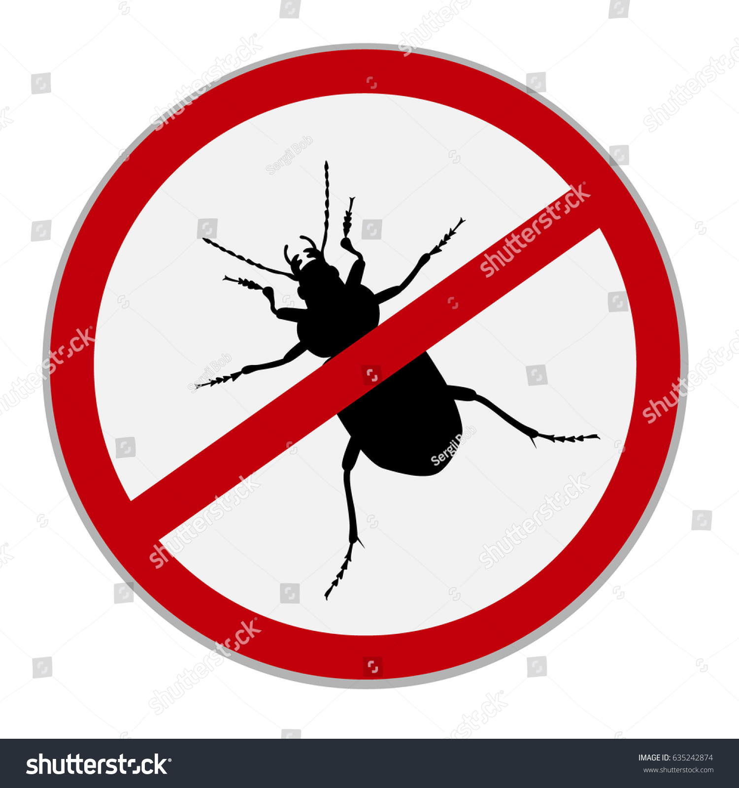 No Bugs Icons Vector Illustration Stock Vector (Royalty Free) 635242874