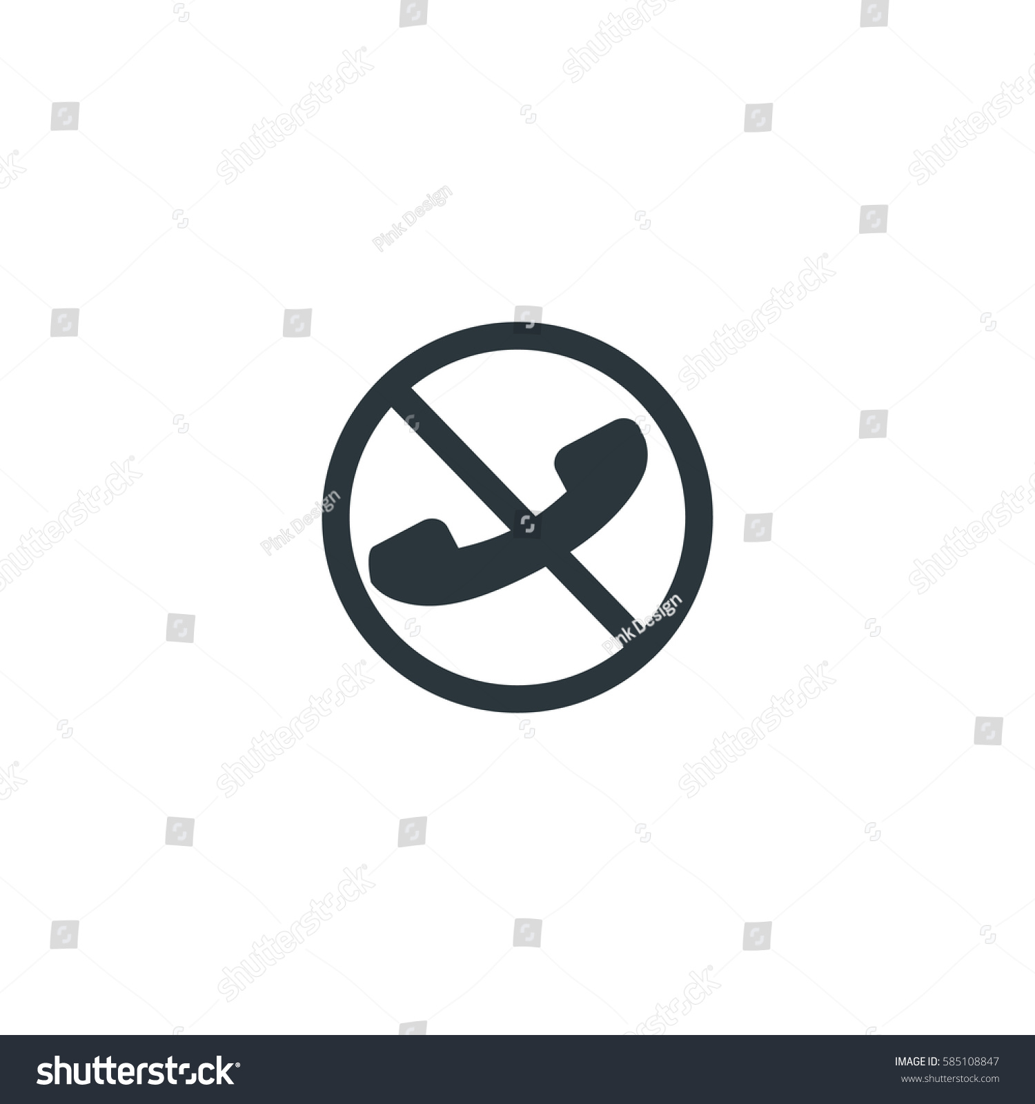 No Call Icon Vector Stock Vector (Royalty Free) 585108847 | Shutterstock