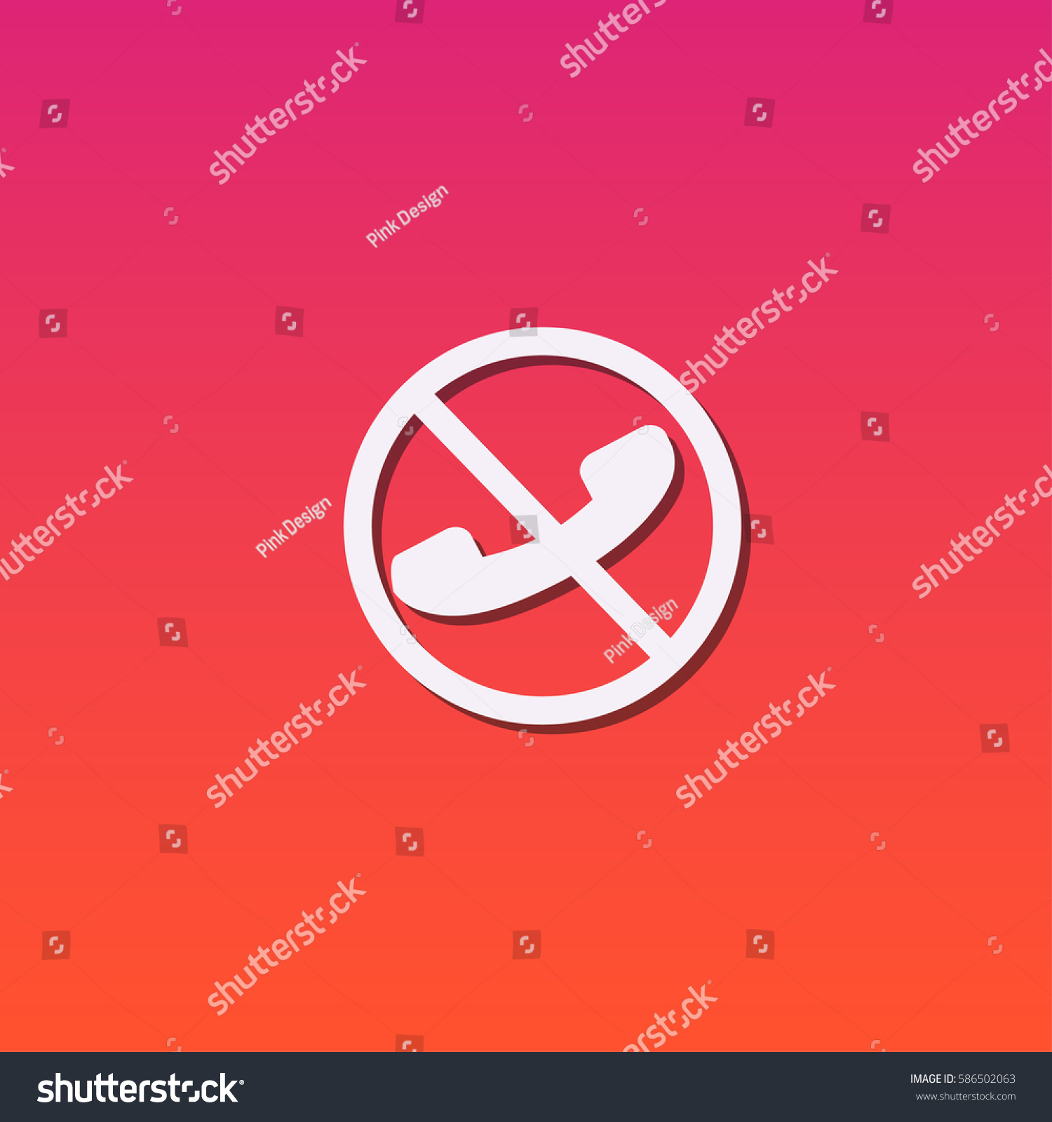 No Call Icon Vector Stock Vector (Royalty Free) 586502063 | Shutterstock