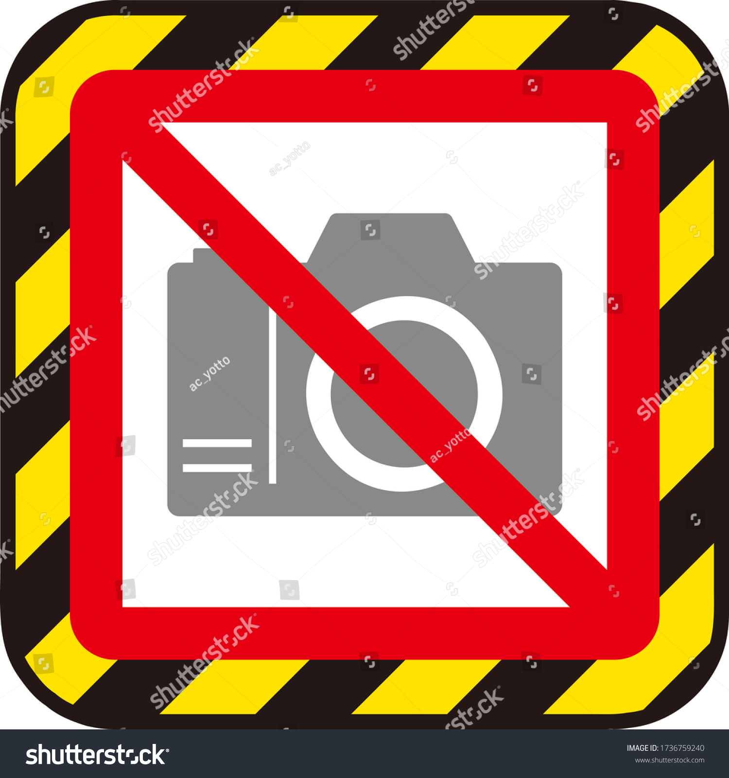 No Camera Sign Isolated Vector Illustration Stock Vector (Royalty Free ...