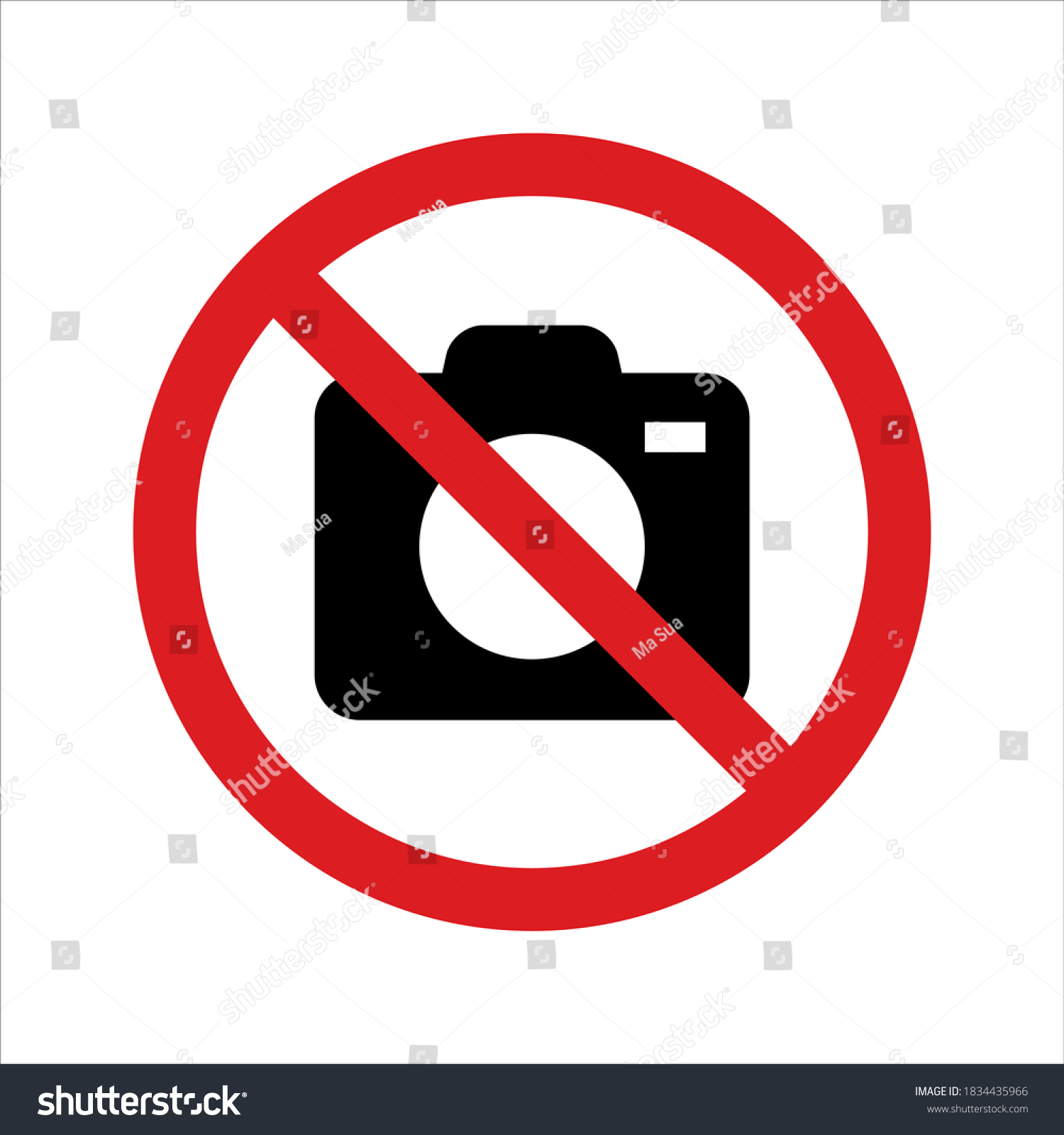 No Camera Sign On White Background: เวกเตอร์สต็อก (ปลอดค่าลิขสิทธิ์ ...