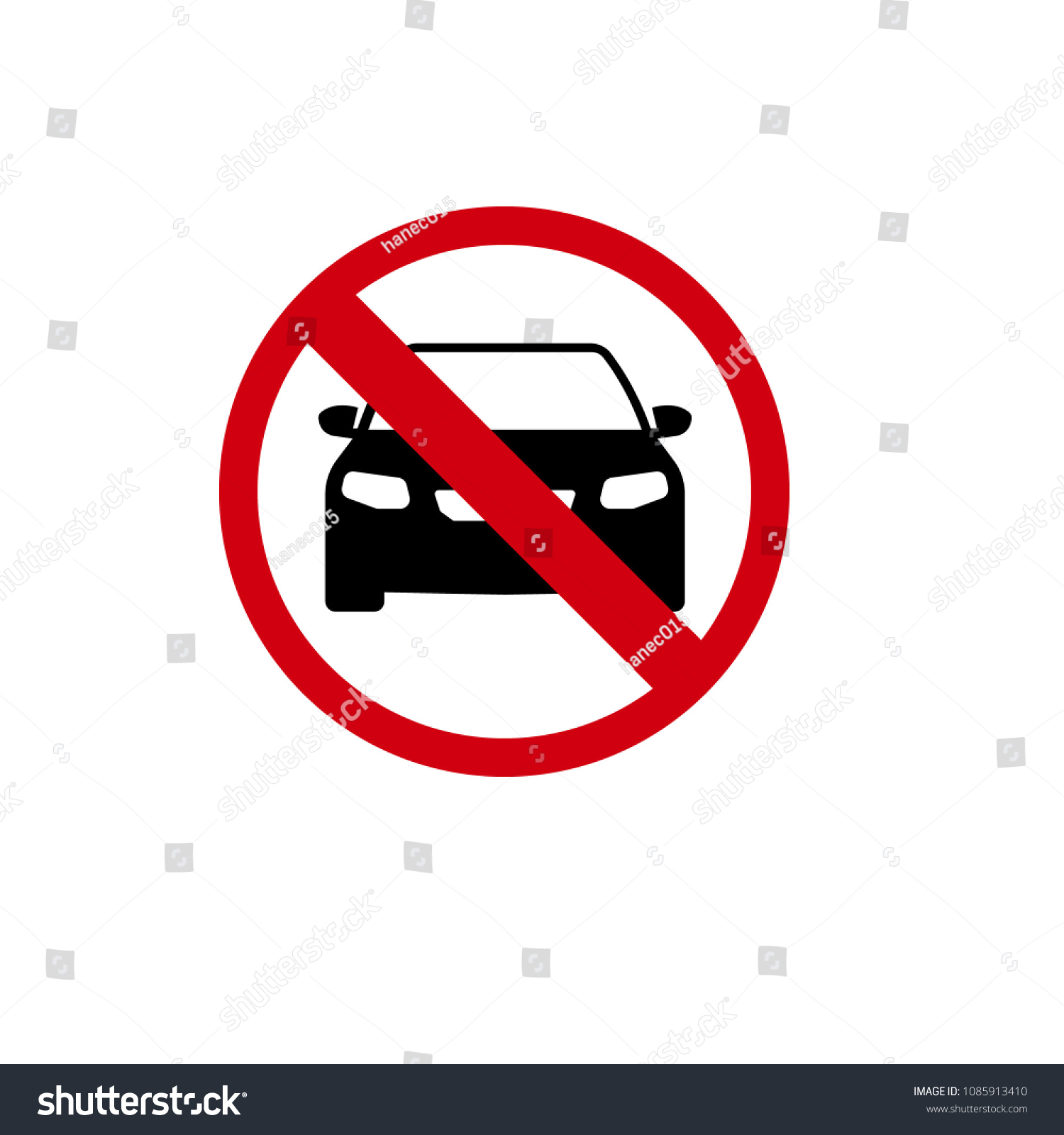 No Car Icon Stock Vector (Royalty Free) 1085913410 | Shutterstock