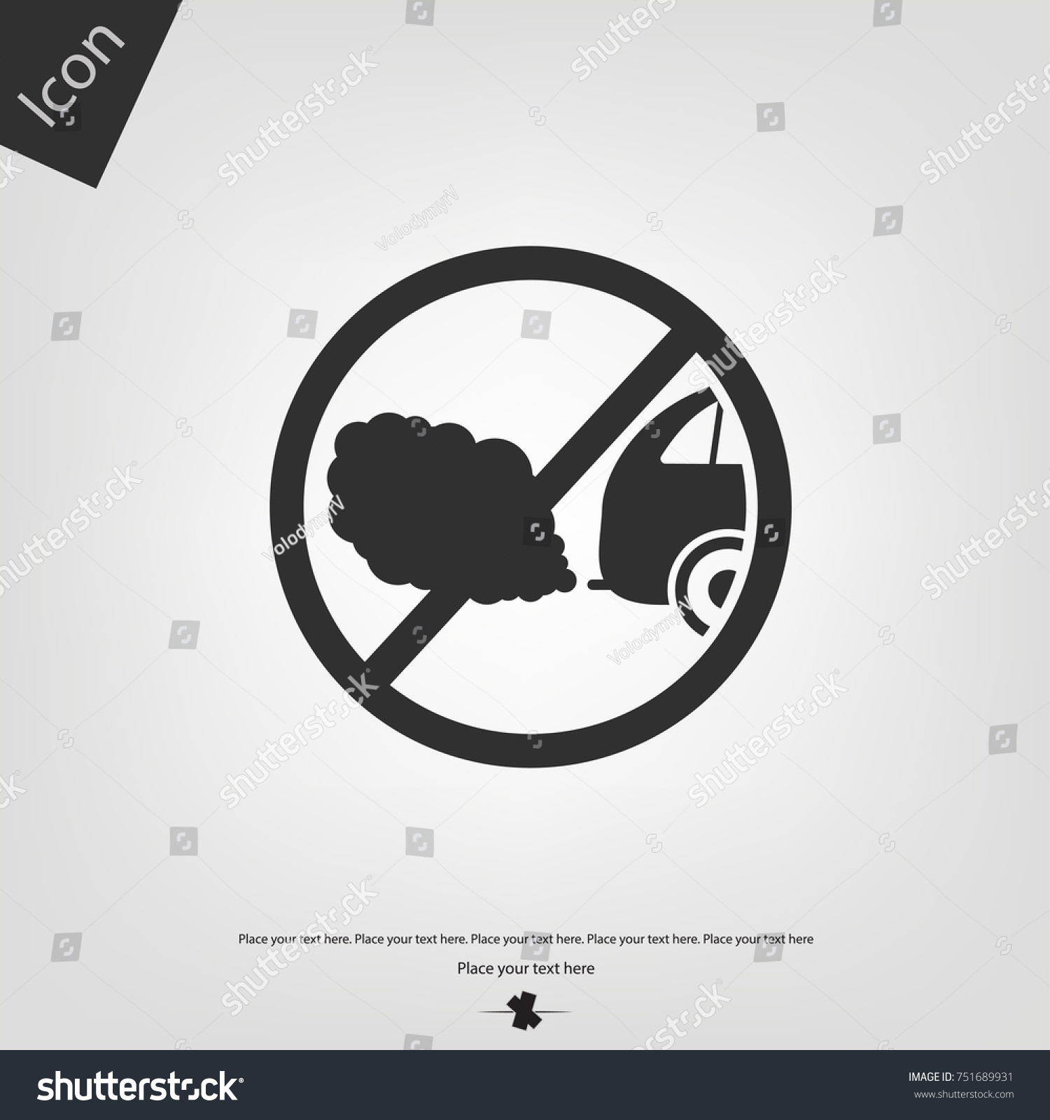 No Car Smoke Vector Icon Stock Vector (Royalty Free) 751689931 ...