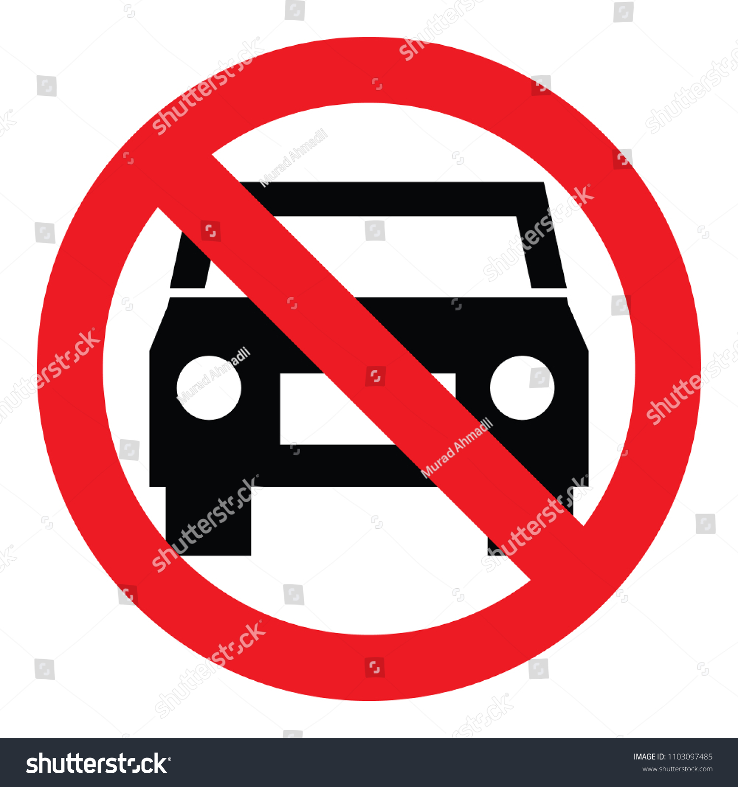 No Car Vector Icon: vector de stock (libre de regalías) 1103097485 ...